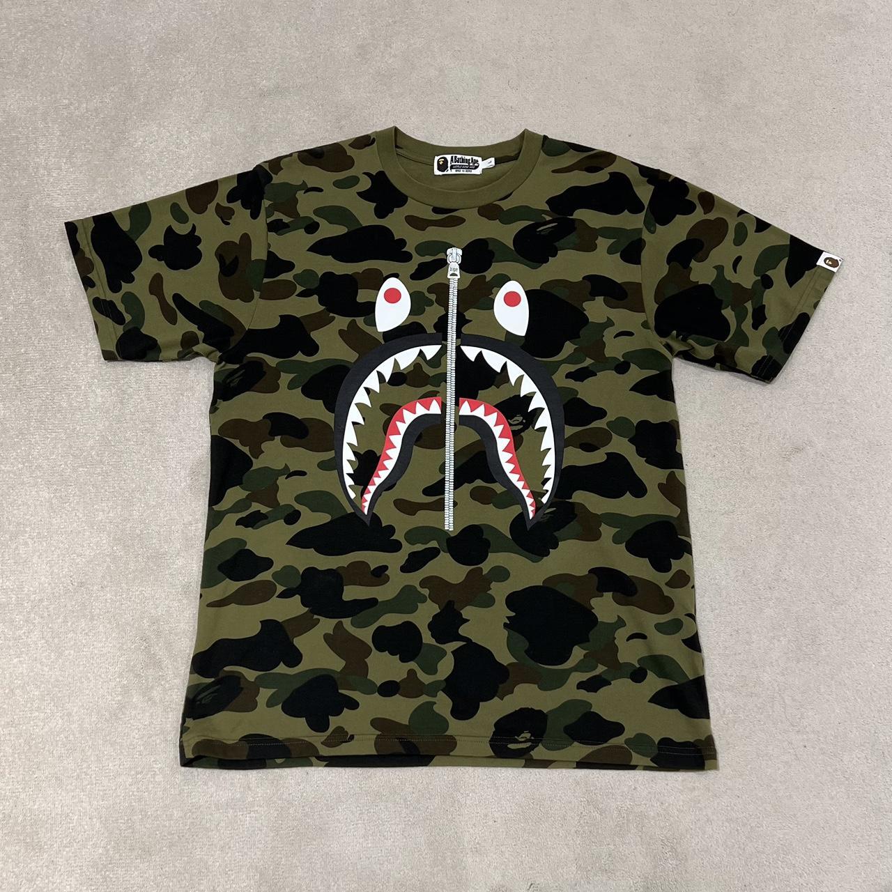 A bathing ape bape 1st camp wgm mens green t shirt... - Depop