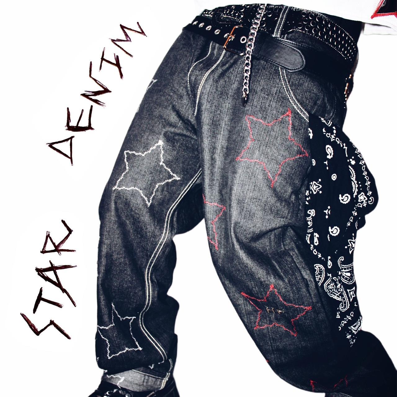 Custom Star Denim -waist 36 -men’s denim -stitched... - Depop