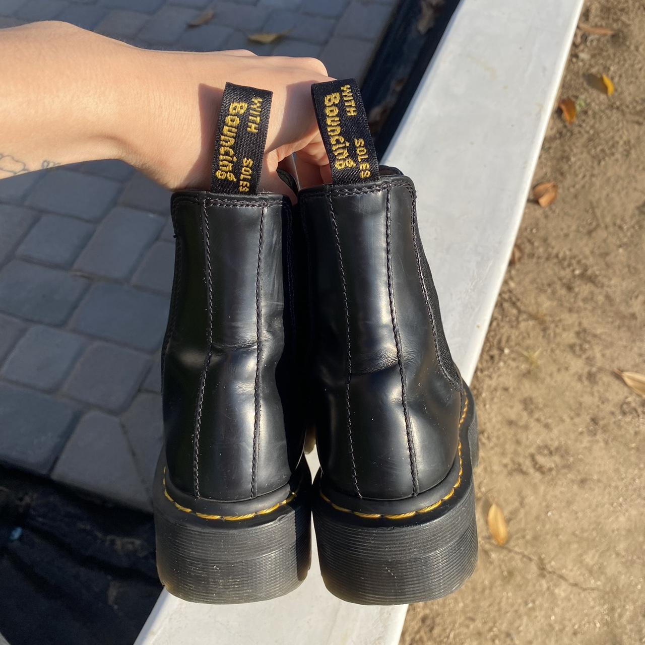 doc marten platform chelsea boots no zipper women’s... - Depop