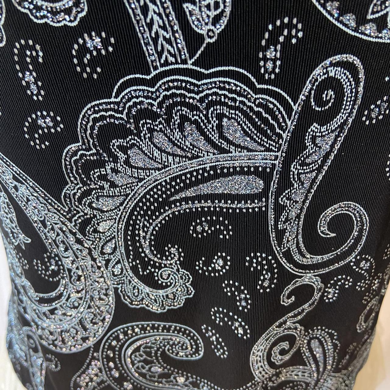 90s goth sparkling paisley tank top Stretchy fairy... - Depop