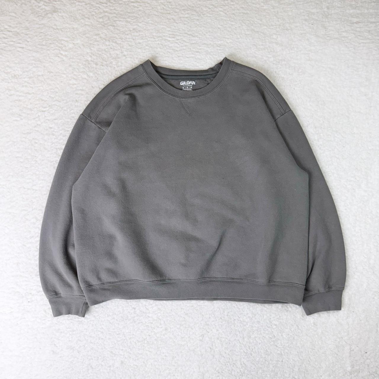 Essential Grey Blank Crewneck Sweatshirt • XL... - Depop