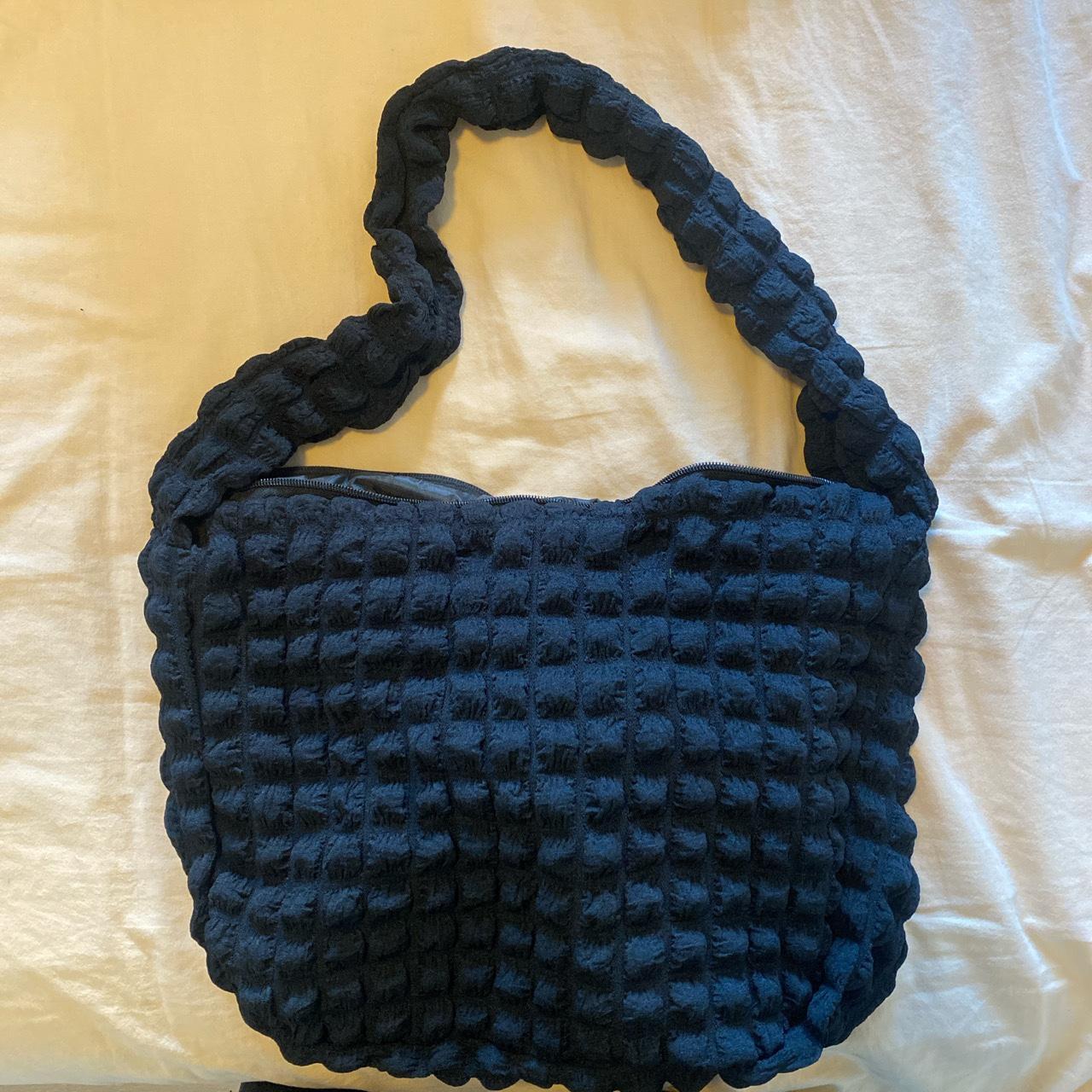 Puffy black side bag - Depop