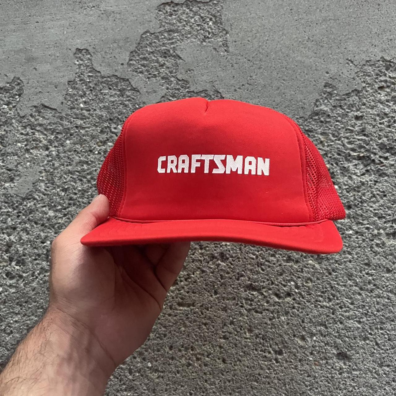 Vintage Craftsman Hat •Red colourway •One size... - Depop