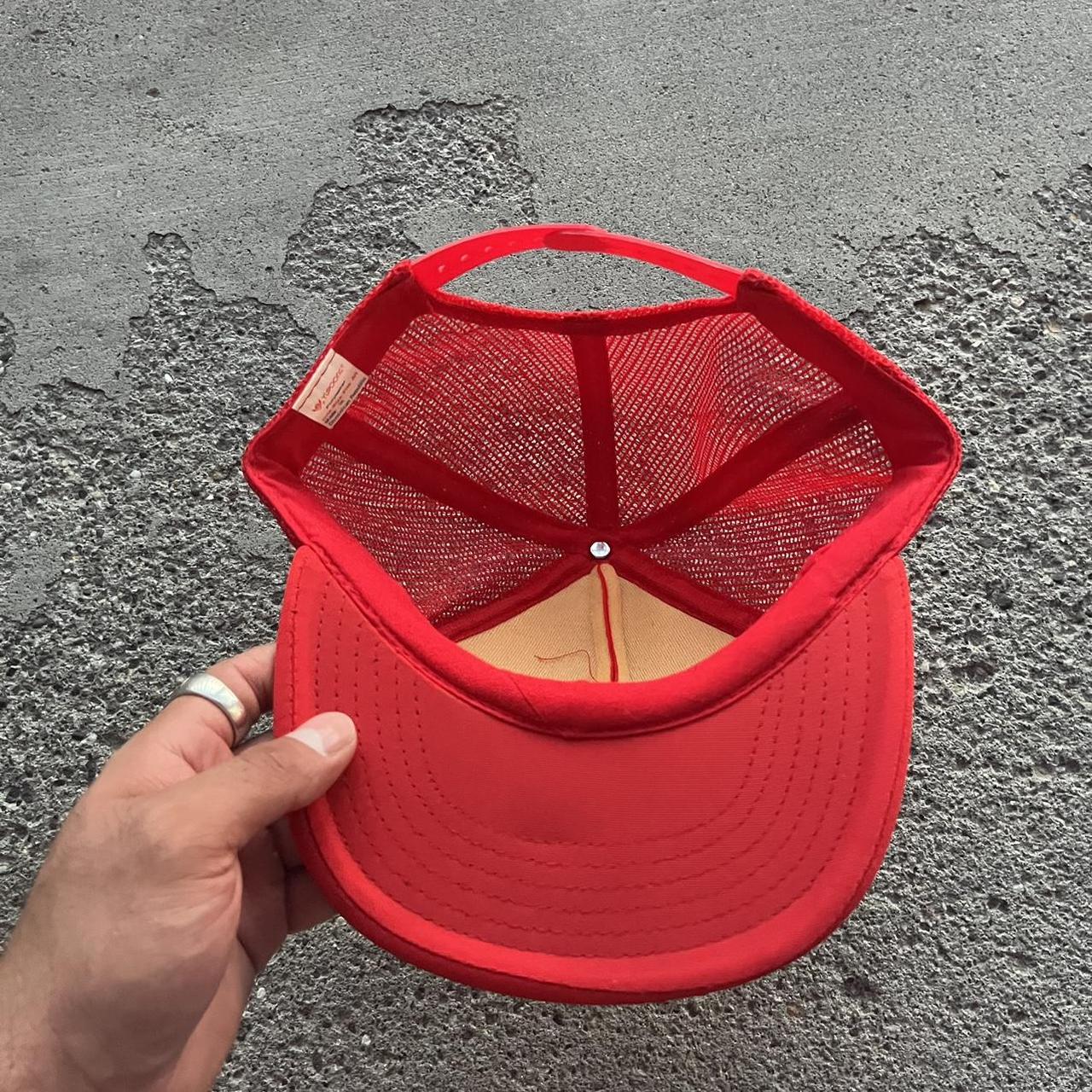 Vintage Craftsman Hat •Red colourway •One size... - Depop