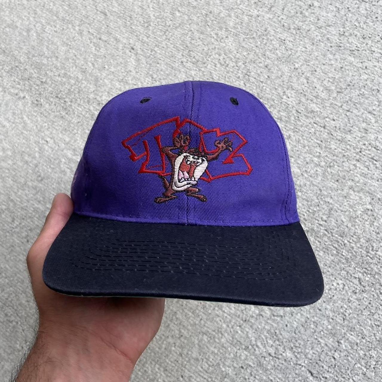 Vintage Looney Tunes Taz Hat •Purple colourway... - Depop