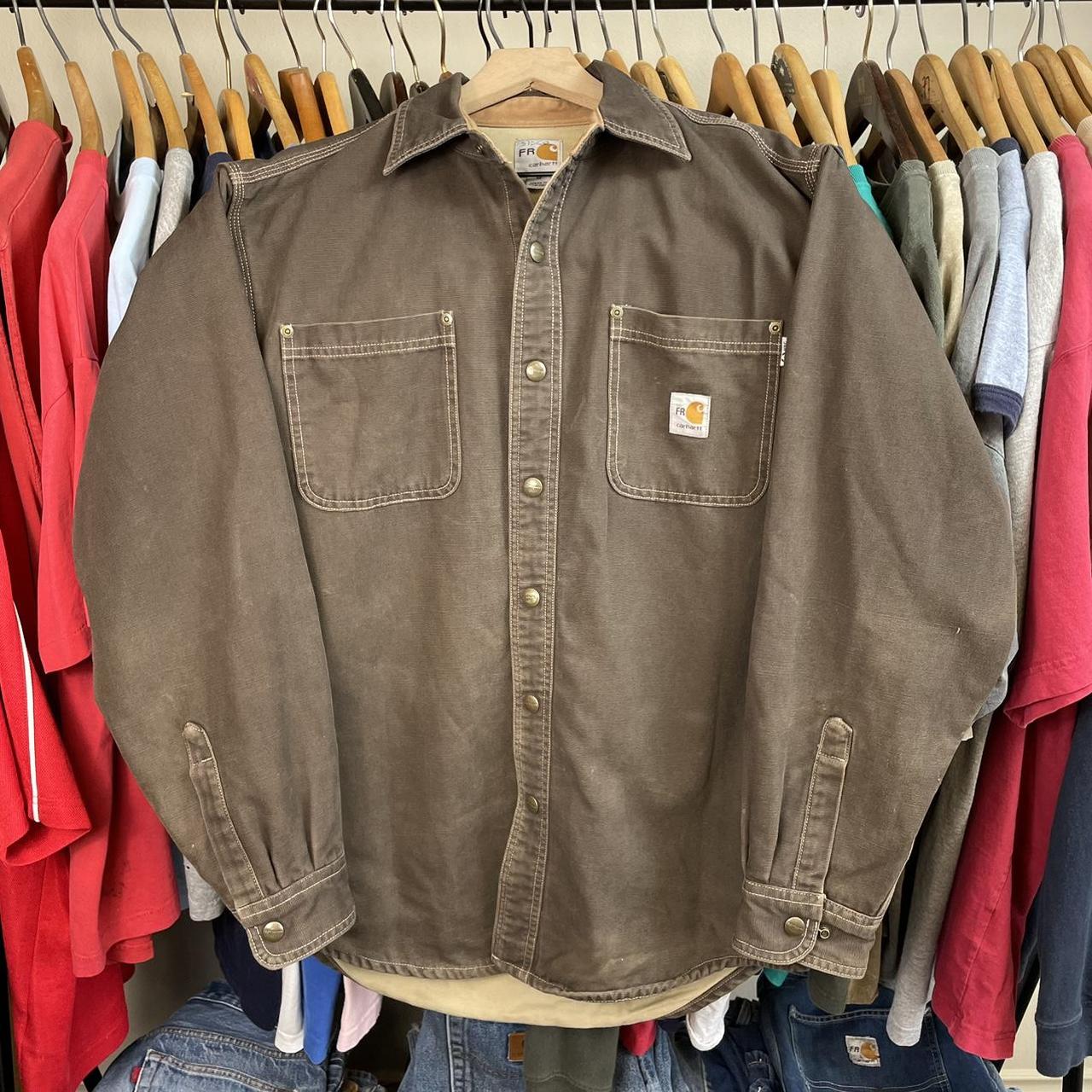 Carhartt FR Canvas Shirt Jacket •Medium (see... - Depop