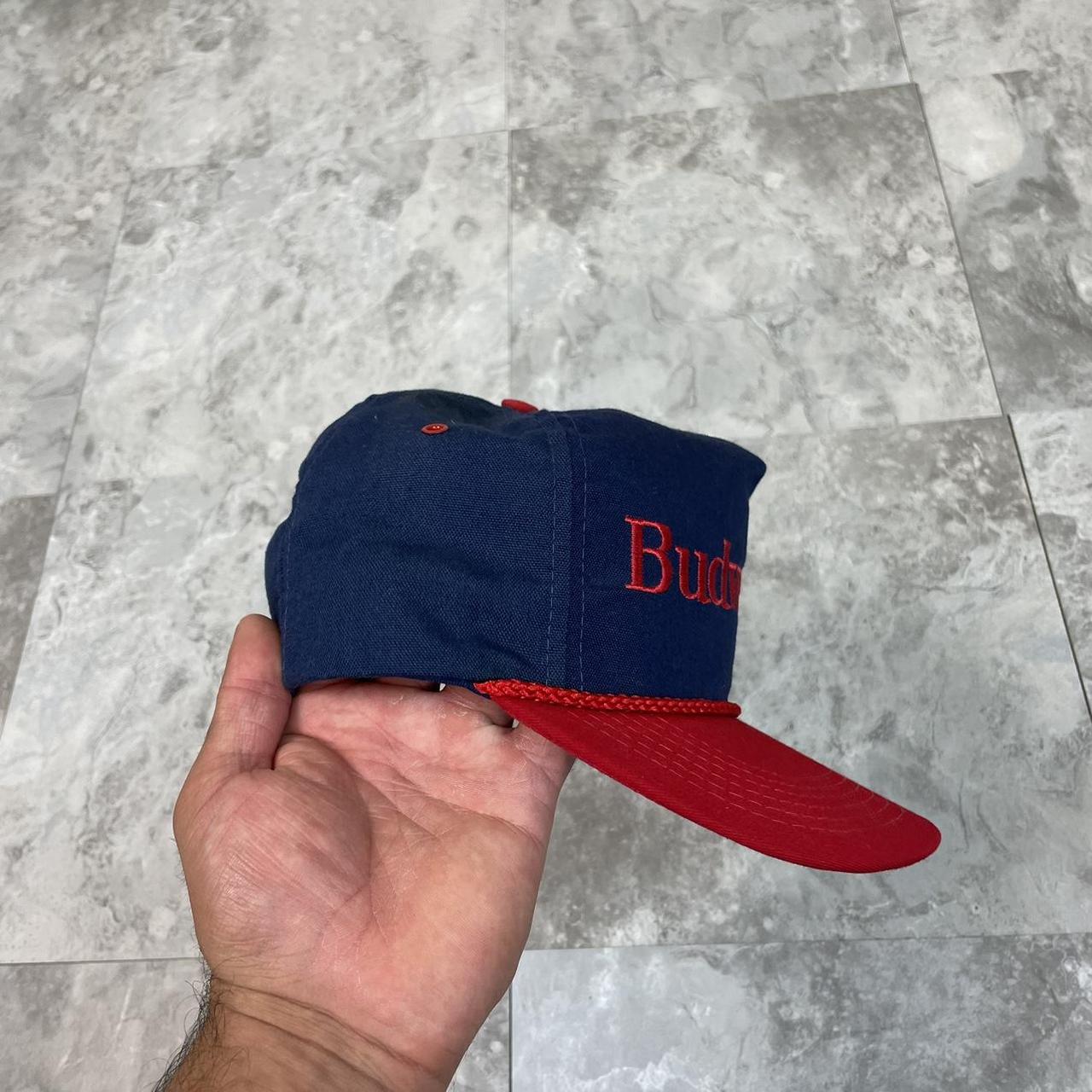 Vintage Budweiser Hat •Blue/ Red colourway •One... - Depop