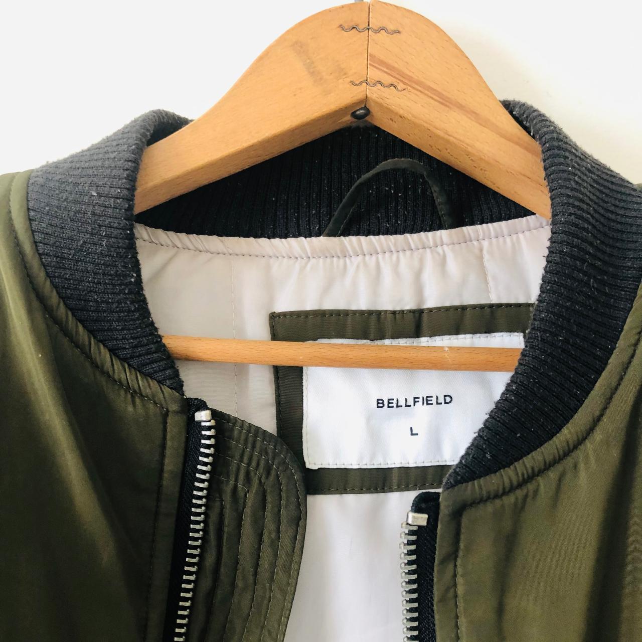 Bellfield Bomber Jacket - Olive Green Size Large... - Depop