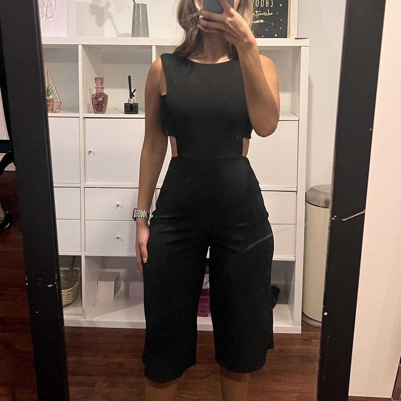 Black jumpsuit / playsuit. Cut out sides. Gorgeous... - Depop