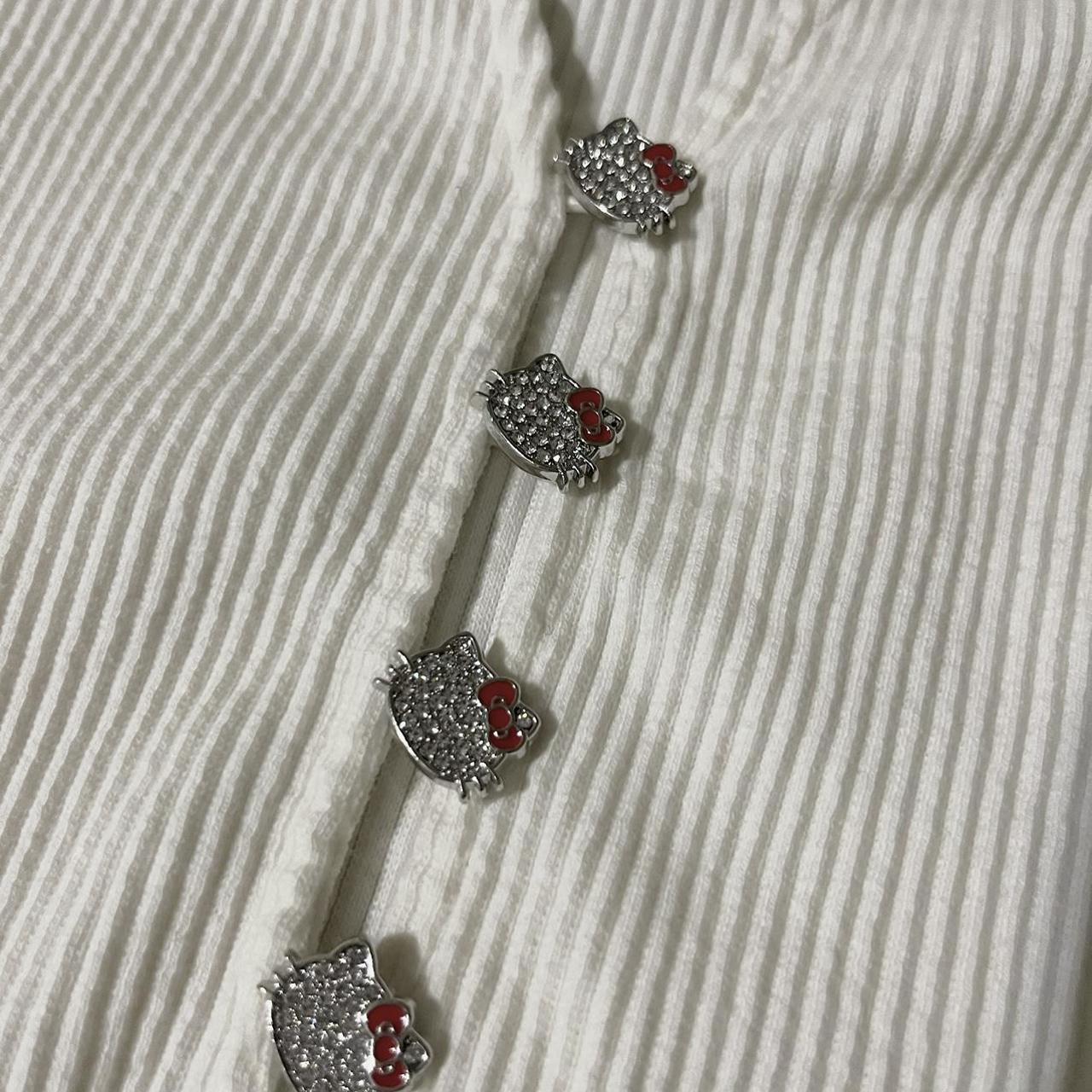 Forever 21 Hello Kitty button up top Size SMALL... - Depop