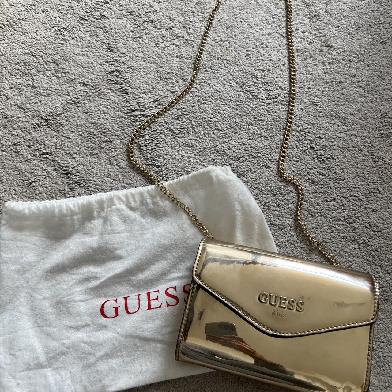 Gold chain guess bag - in perfect condition - comes... - Depop