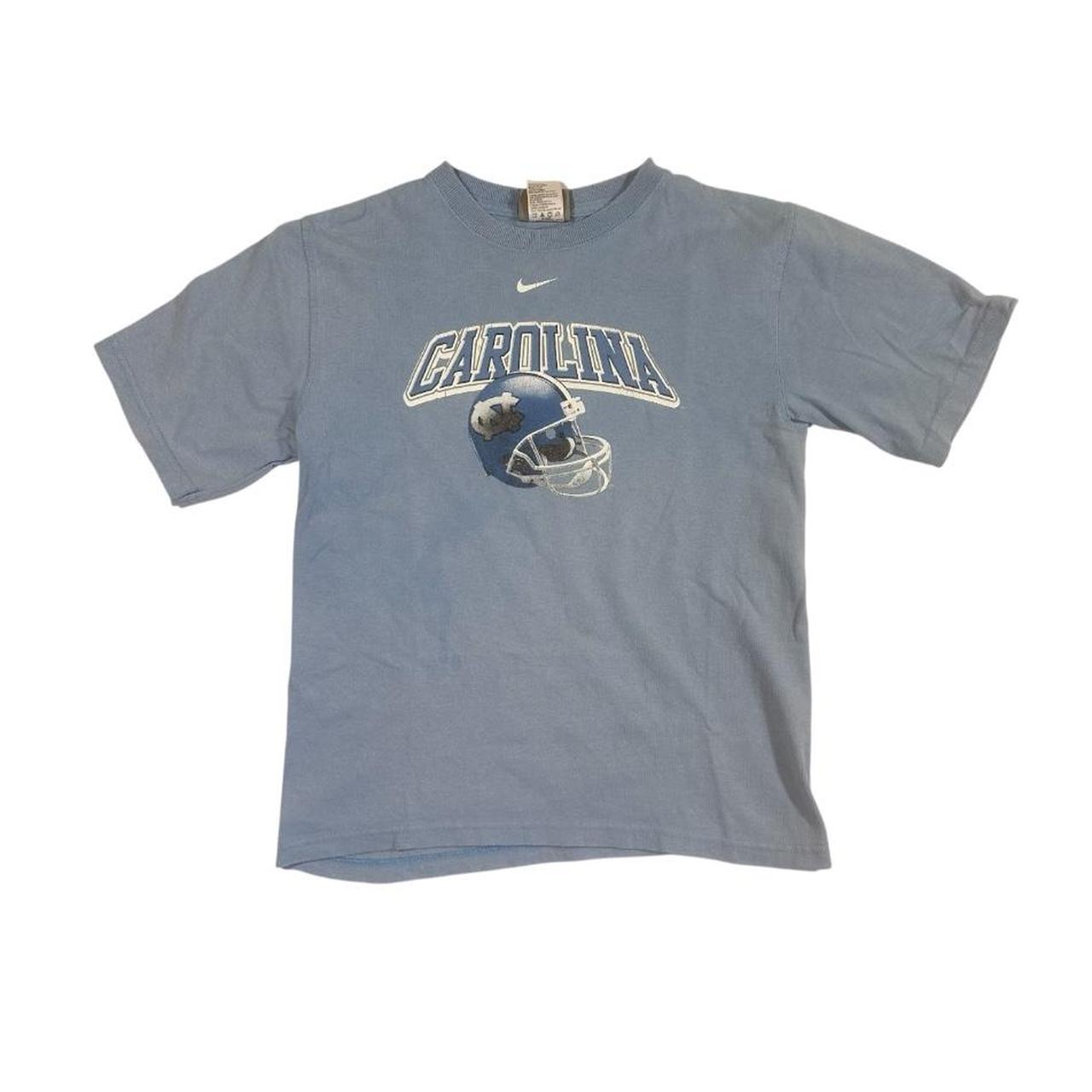Nike North Carolina Tar Heels blue and white cotton... | Depop