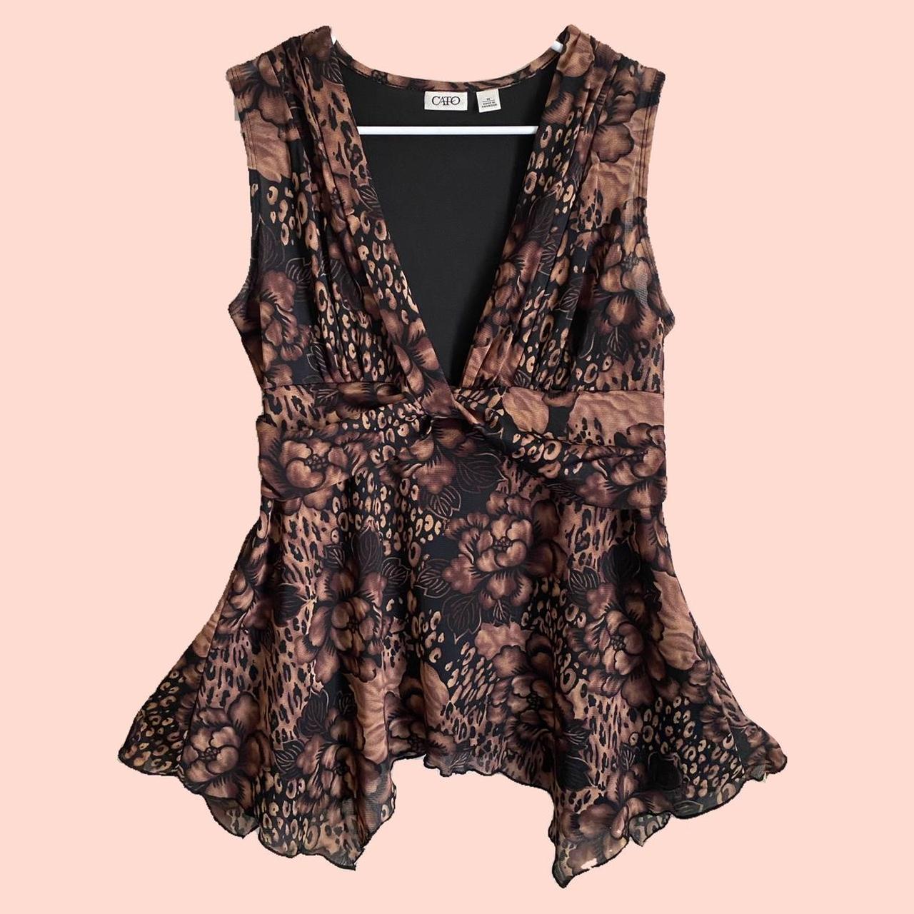 Double layered mesh top Low cut, flowy and cutesy... - Depop