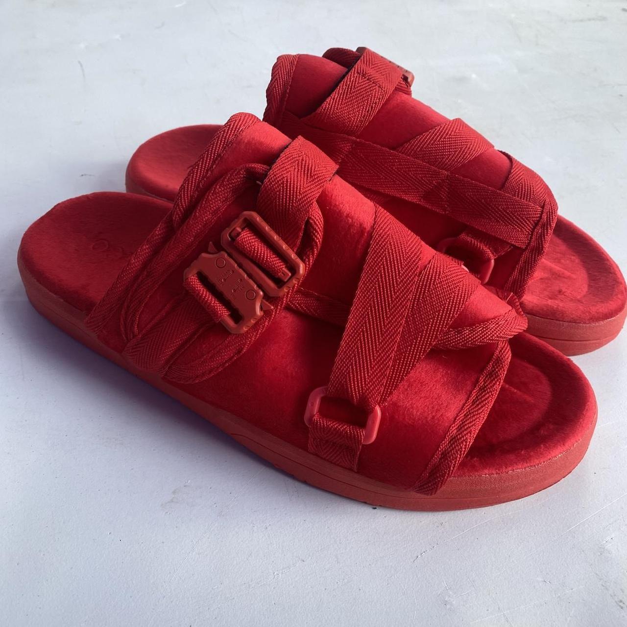 RED DRACO SLIDES || SIZE 11-12M brand new never... - Depop