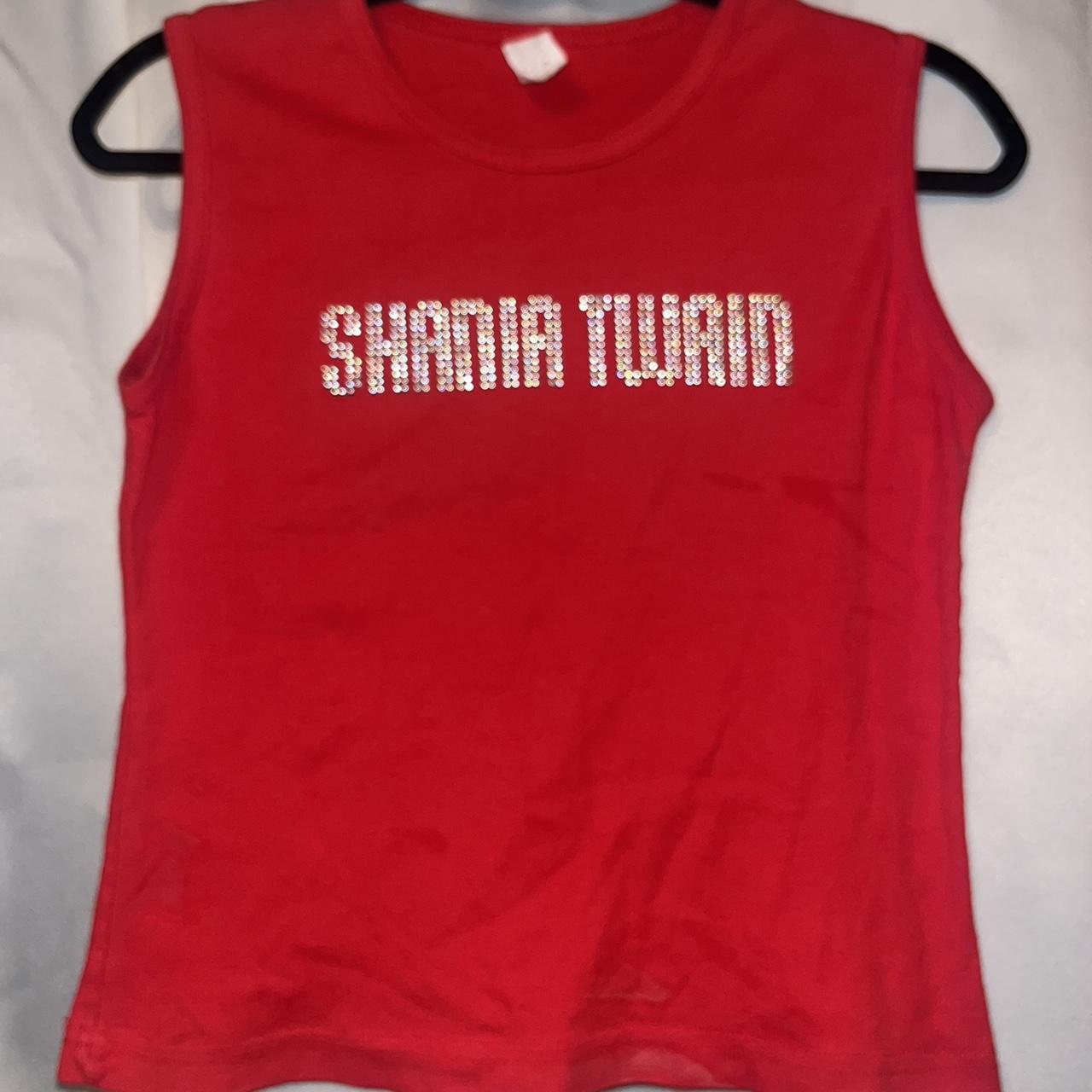 Vintage Shania Twain bling tank top so cutie - Depop