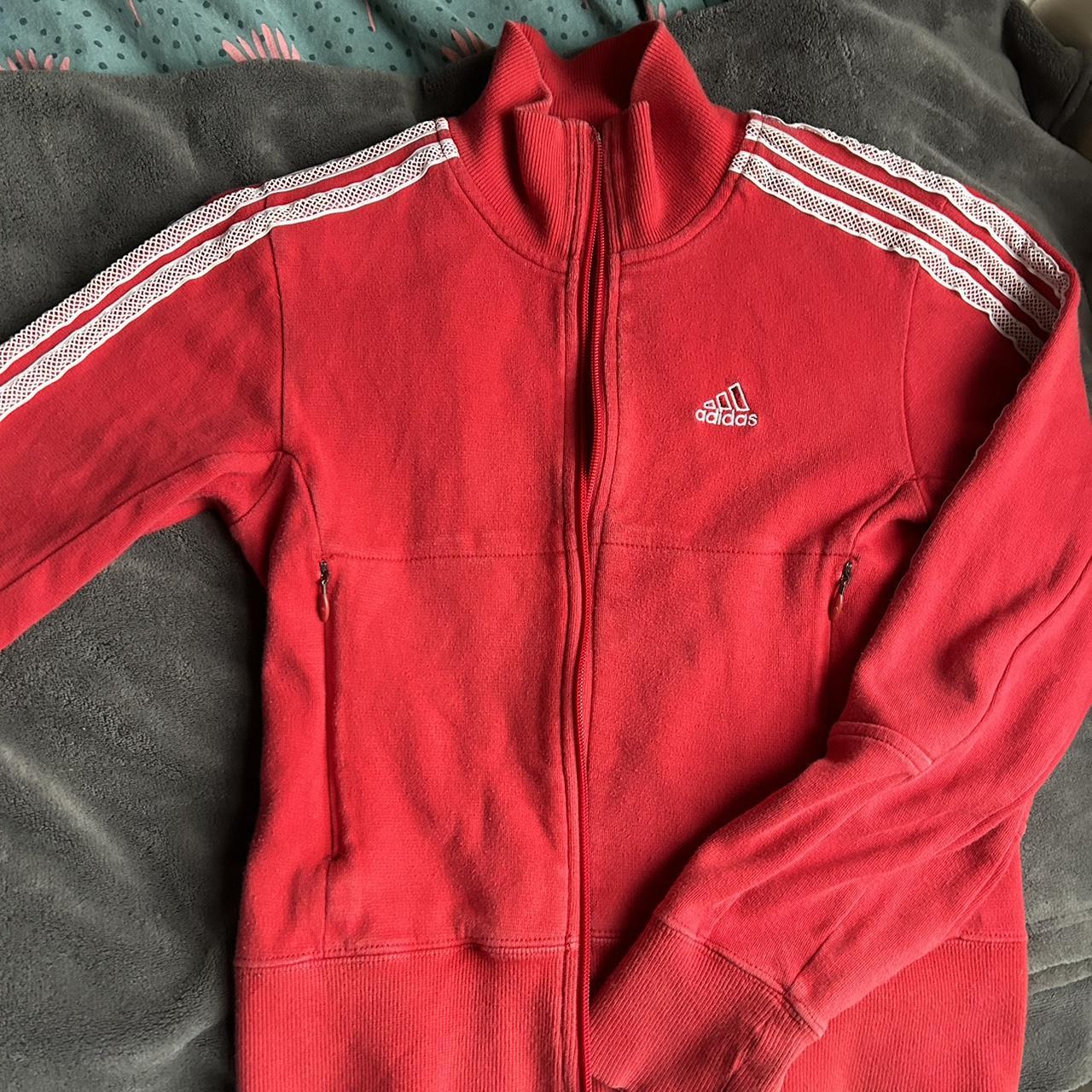 red adidas zip up - Depop