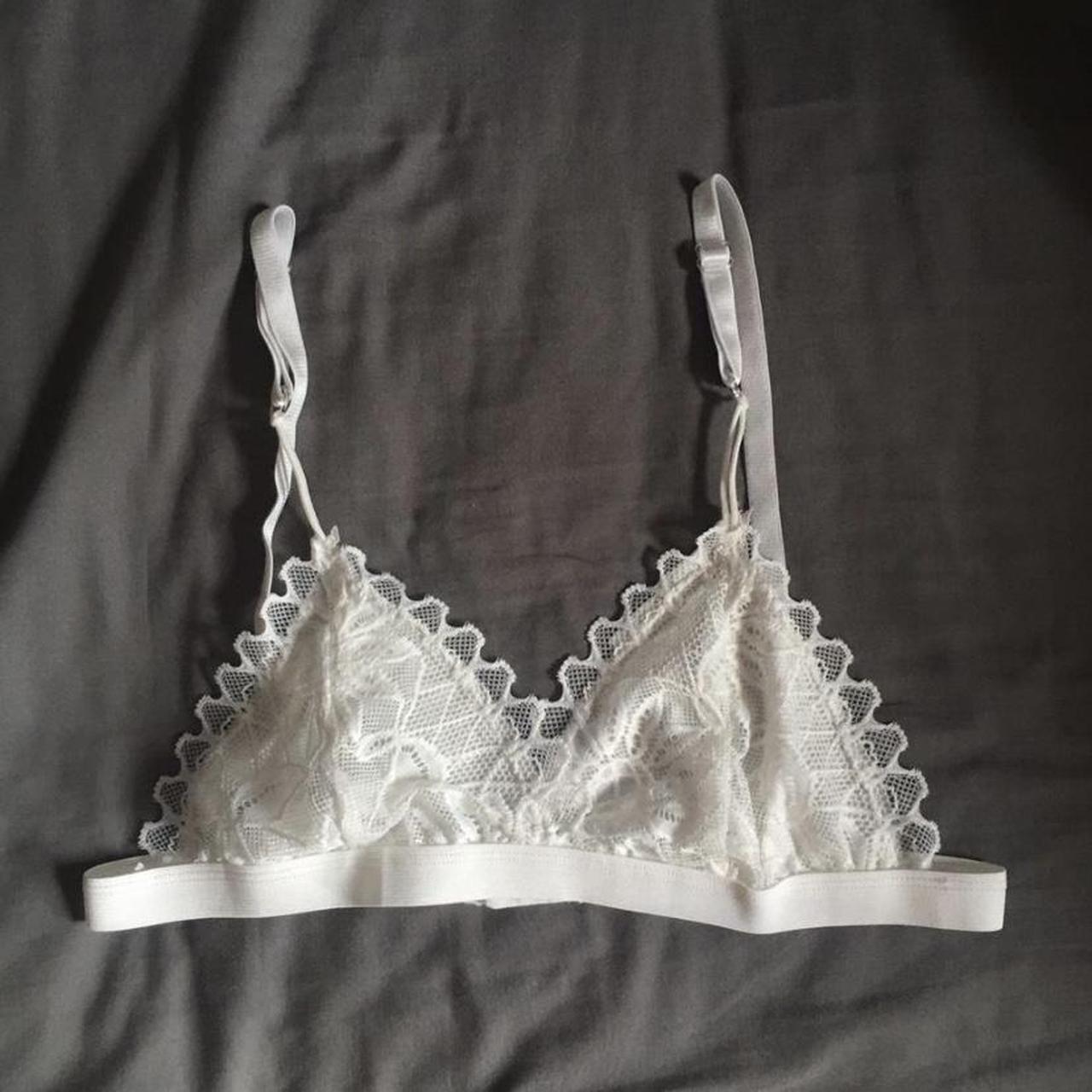 Cute Lace White Bralet Unpadded Super Comfy I Depop