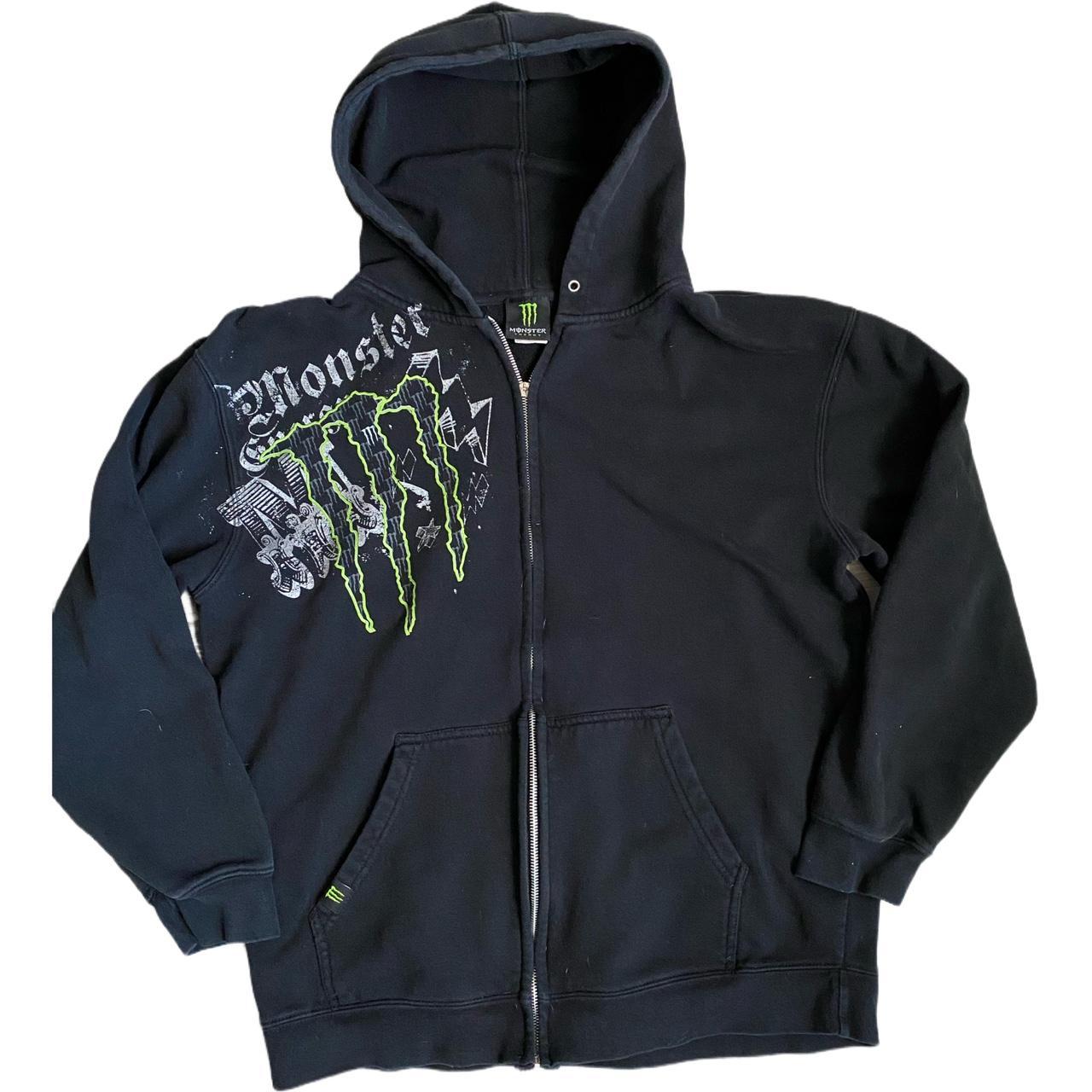 Grunge Monster Energy Zip up hoodie Cool little... - Depop