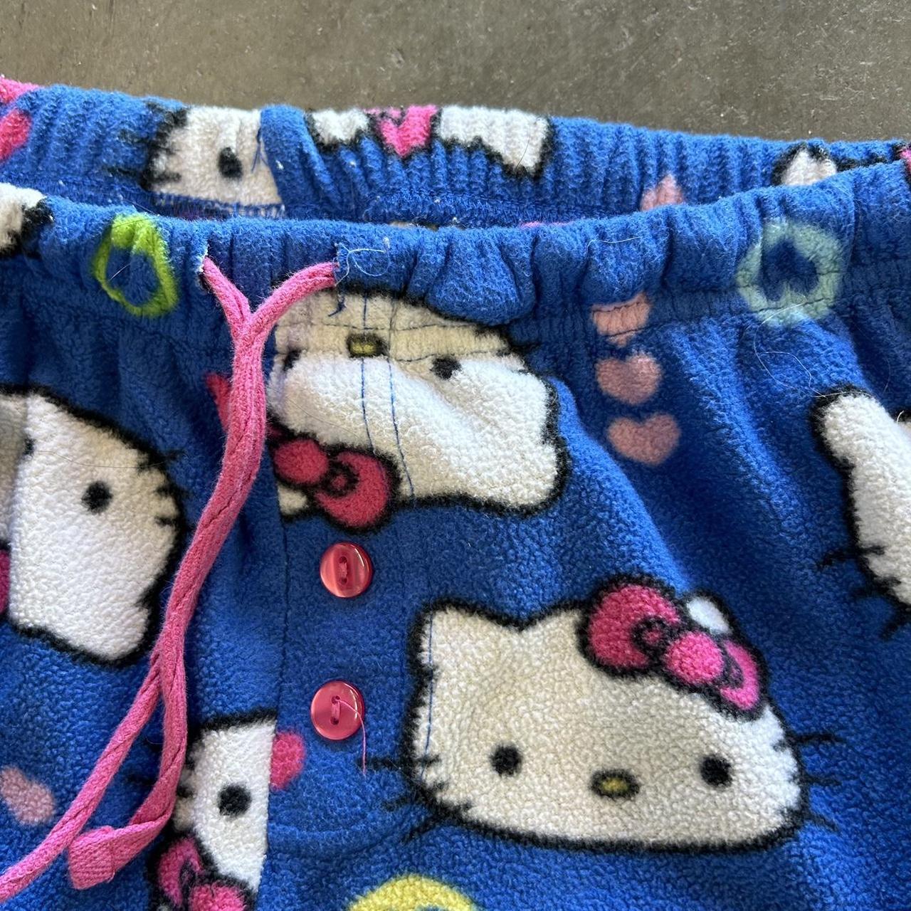 Blue Hello Kitty Sanrio fleece loungewear... - Depop