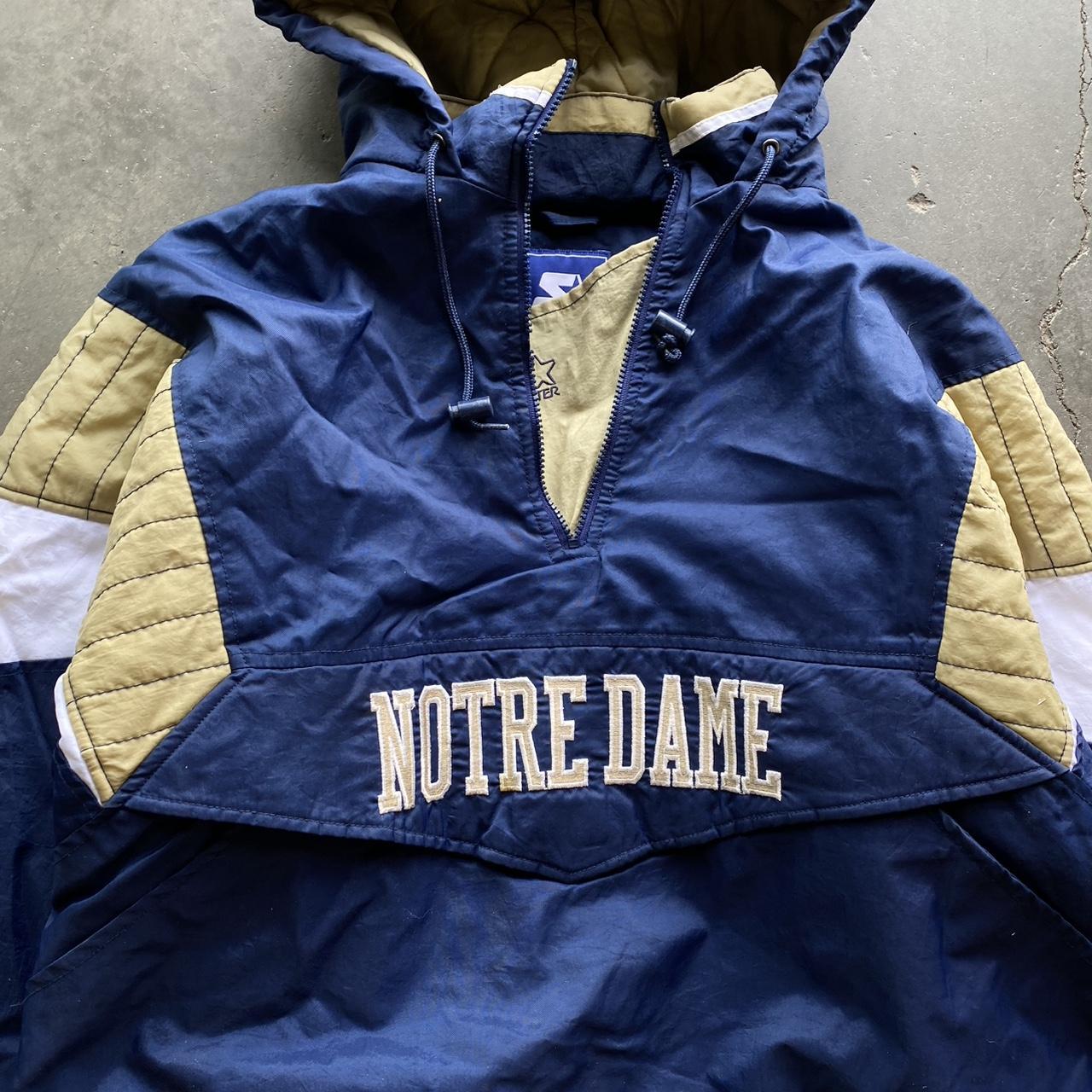 Vintage 90s notre dame starter jacket mens xl the... - Depop