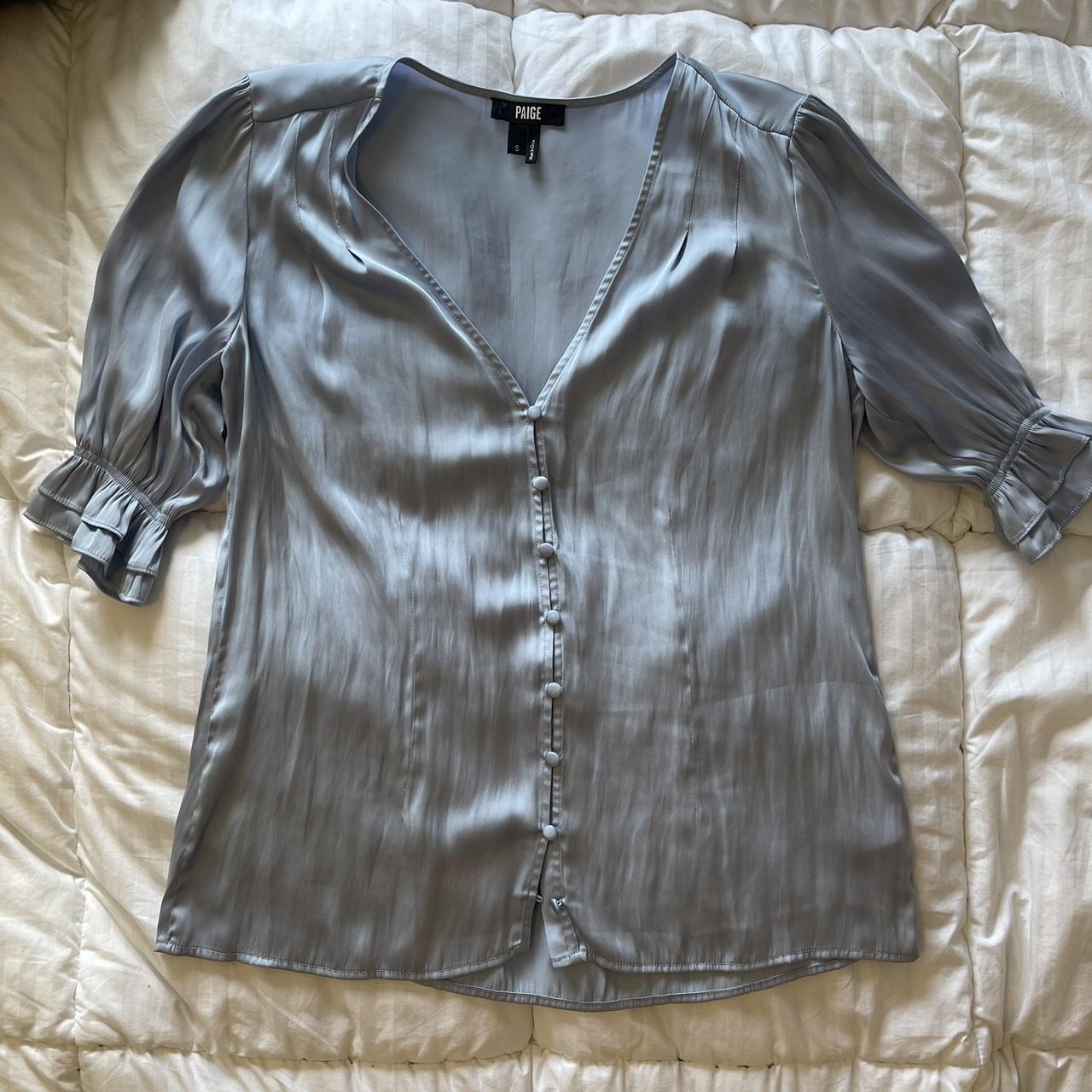 Beautiful light blue button down blouse - Depop