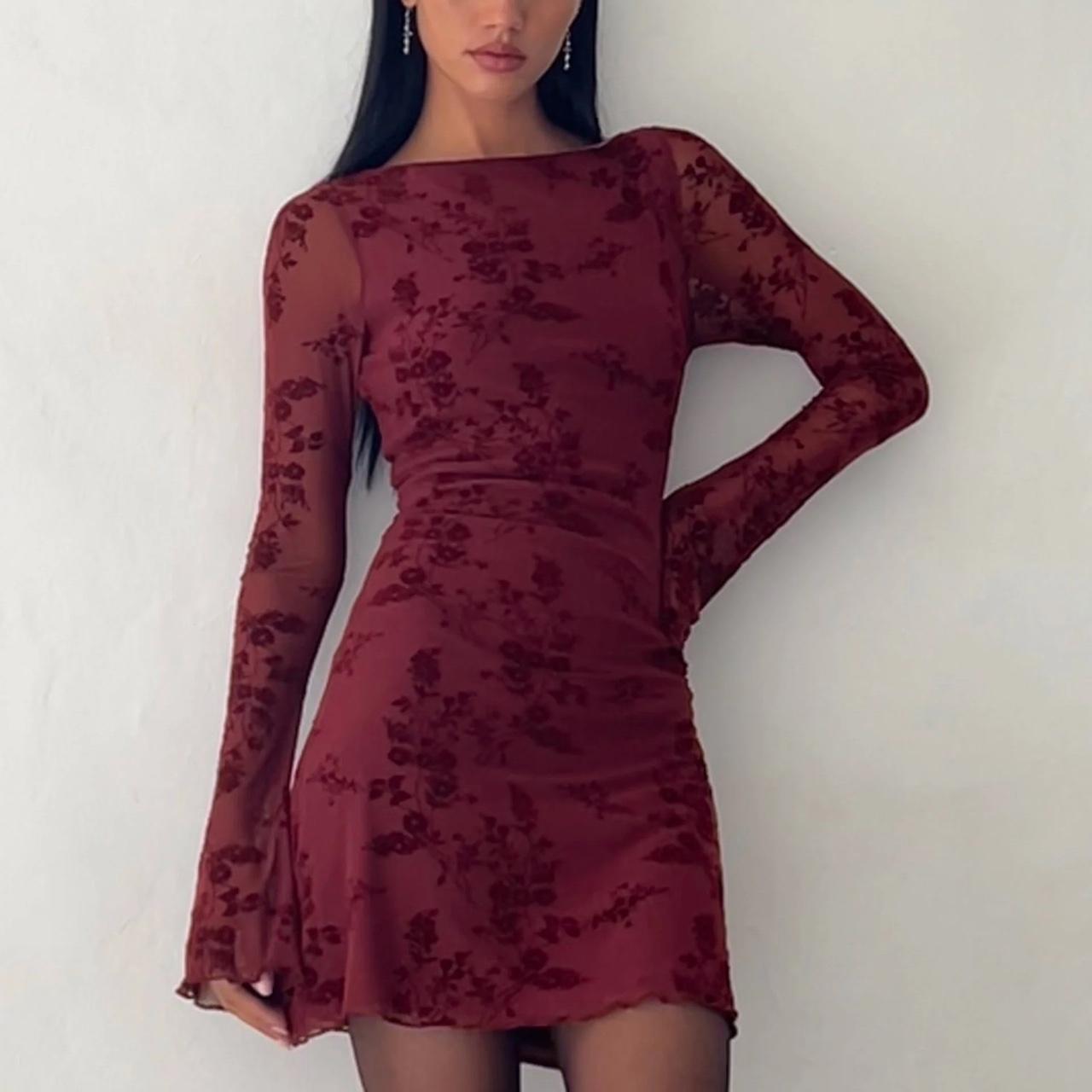 Motel Rocks Sevila Long Sleeve Mini Dress Worn... - Depop