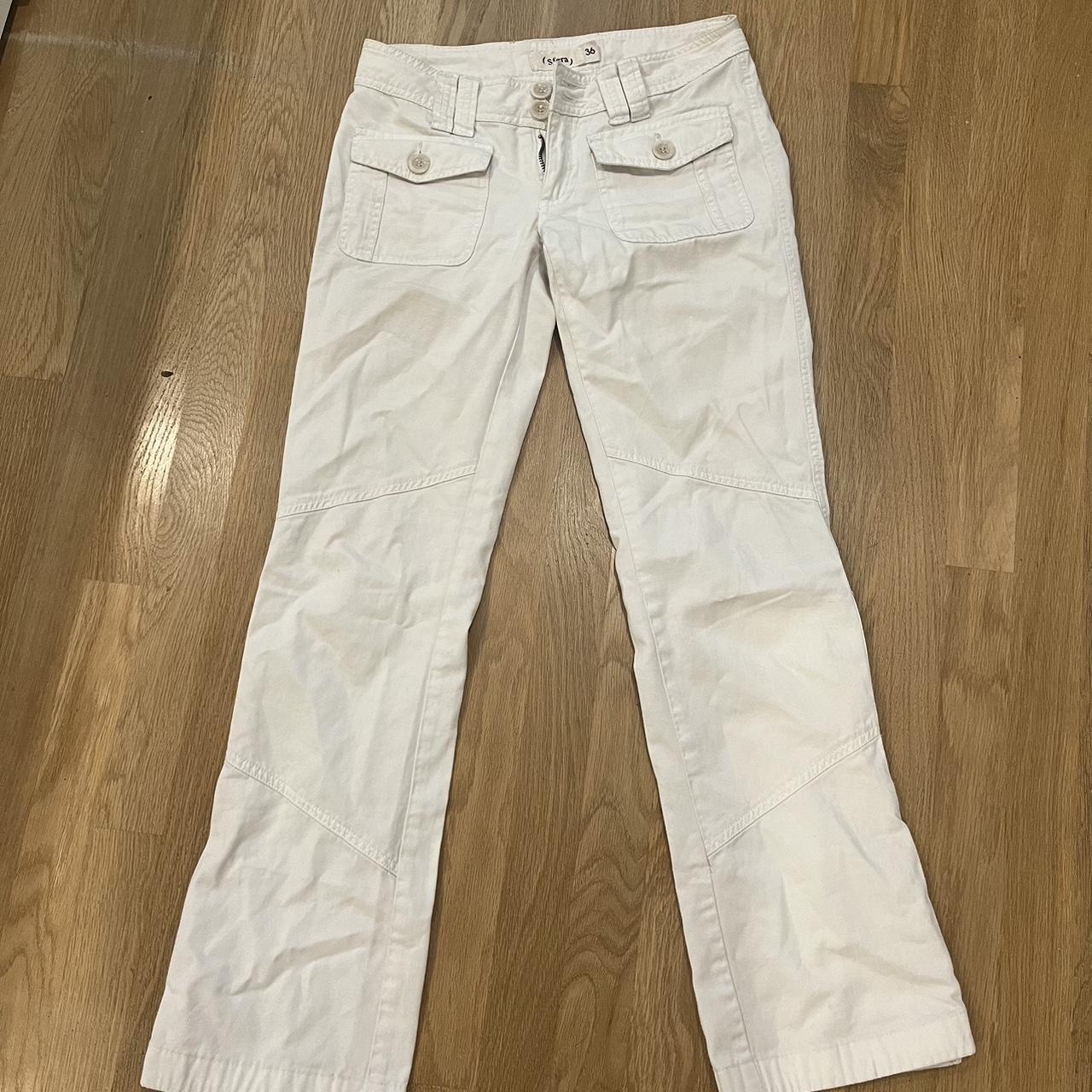 low rise white pants not urban size 36 - Depop