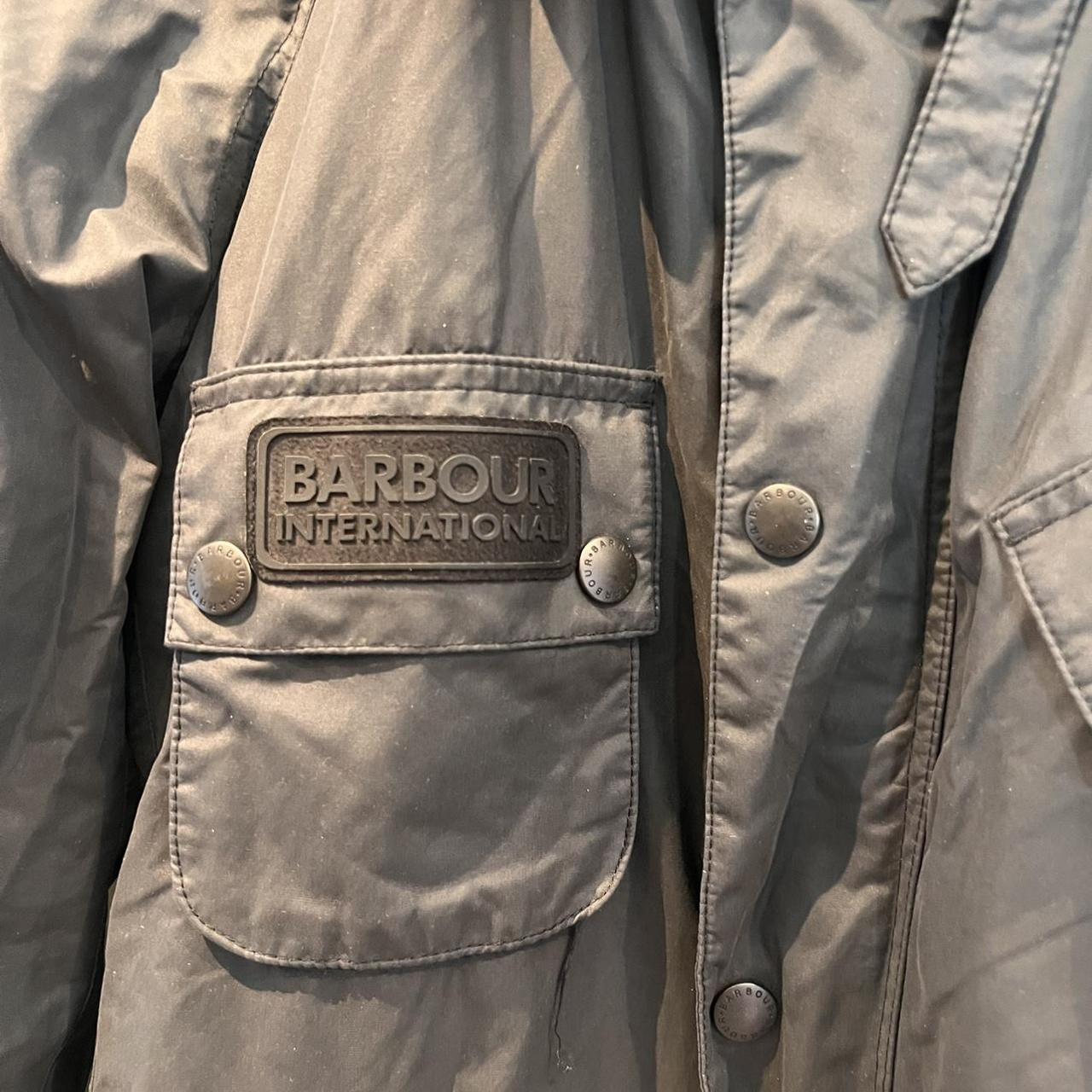 Barbour Men's Blue Coat | Depop