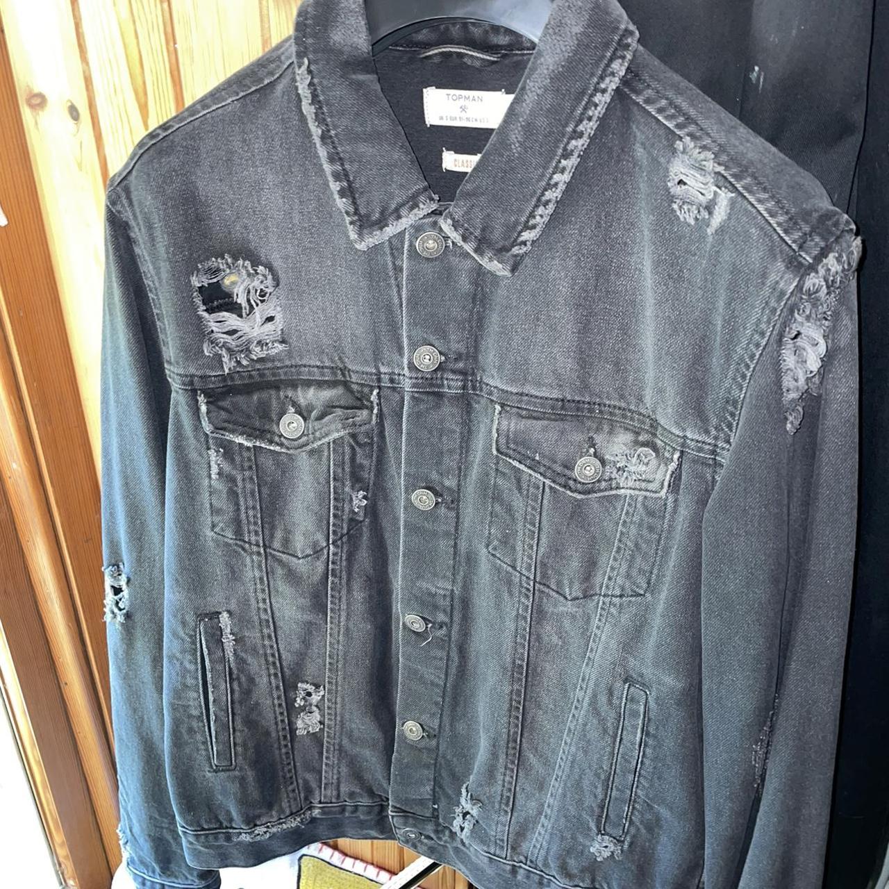 Topman denim jacket Worn once Size small - Depop