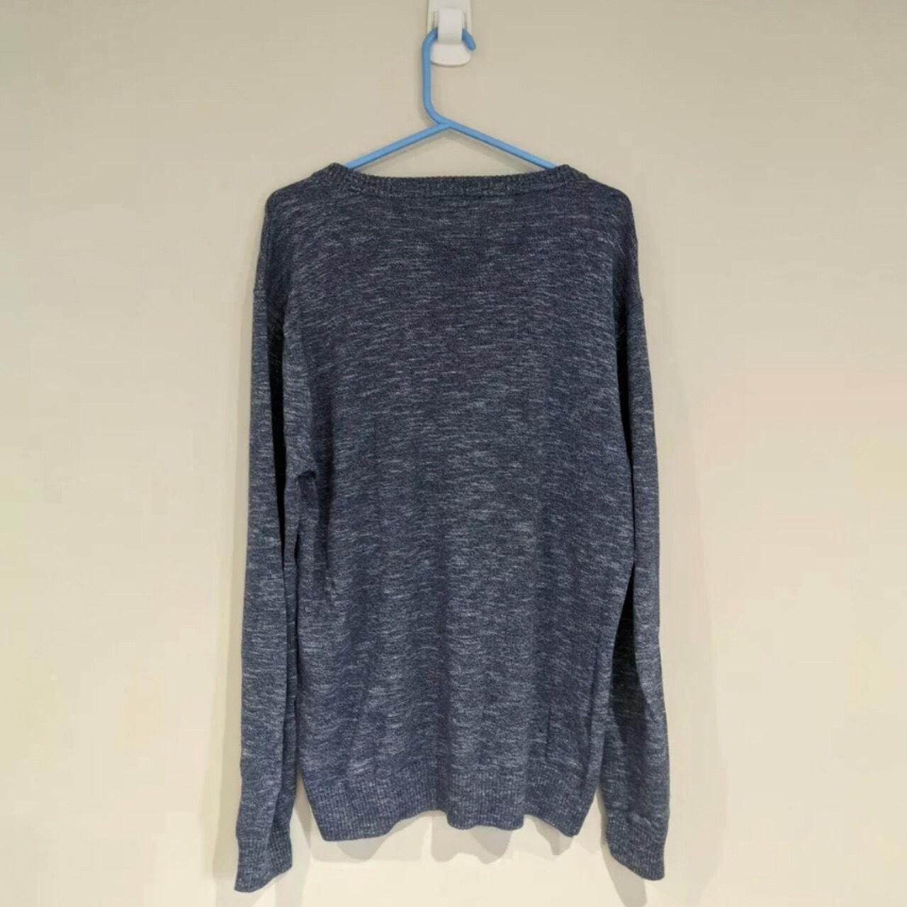 Peacocks Mens Blue Specked Round Neck Jumper Size Depop
