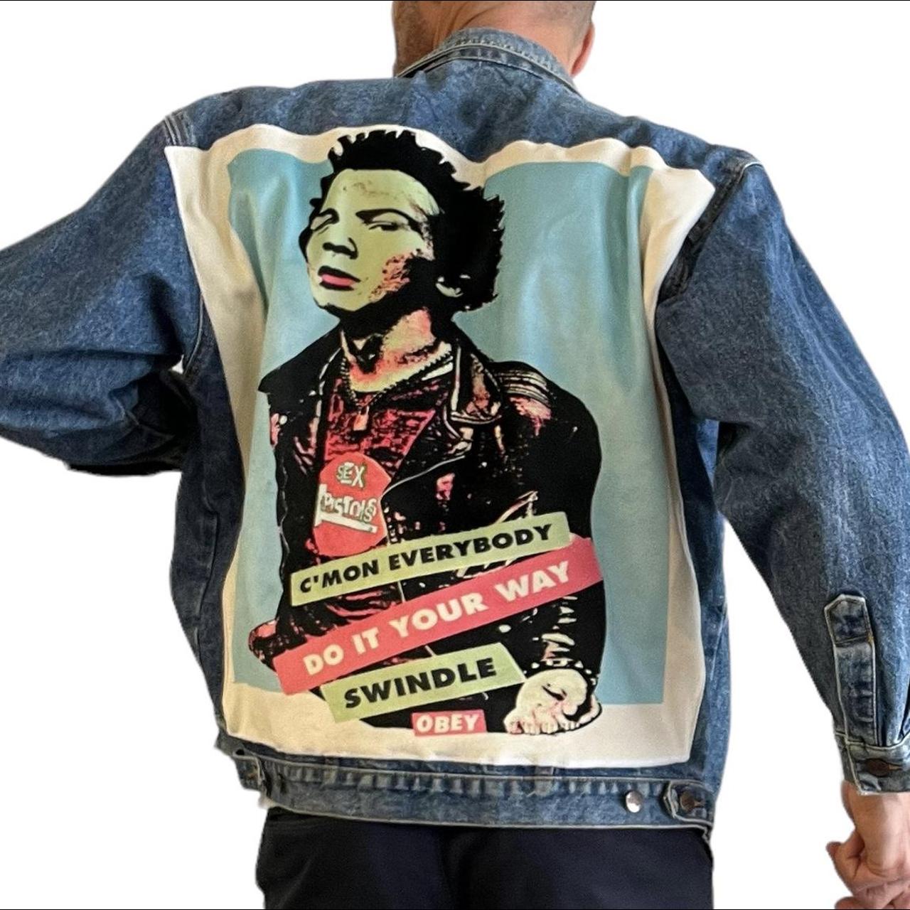 Re Worked Denim Jacket The Sex Pistols Pop Art Depop
