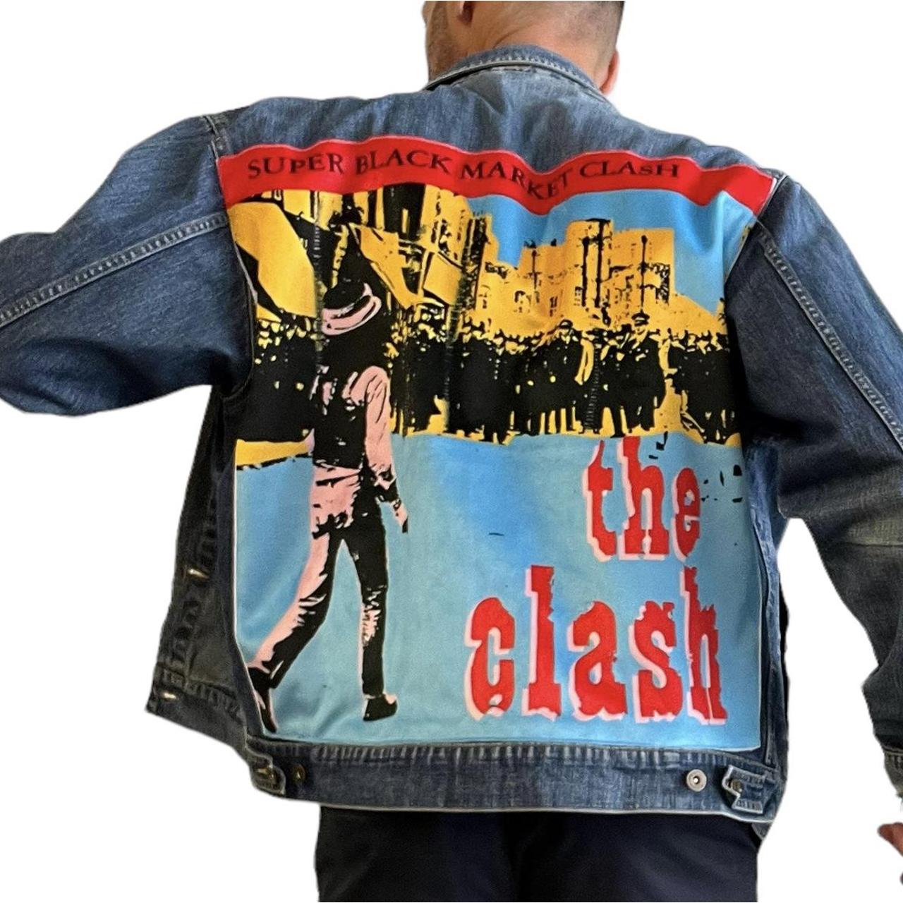 RE WORKED DENIM JACKET THE CLASH POP ART Limited... - Depop