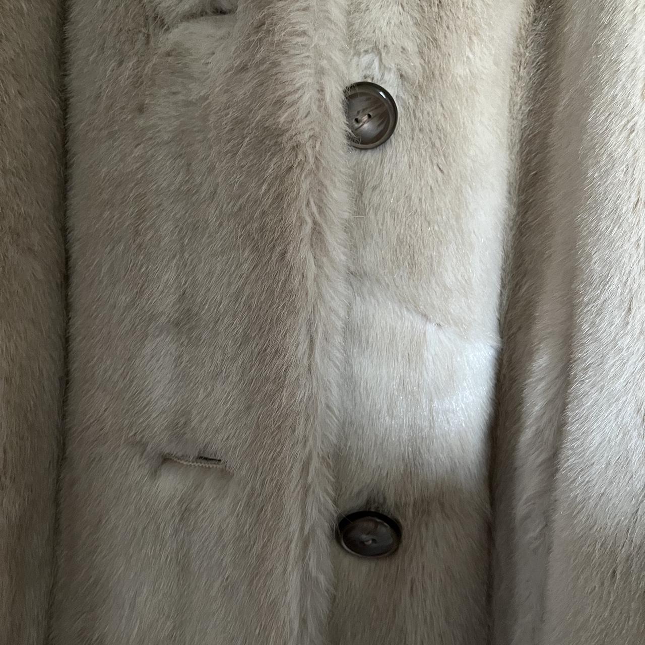 The nicest vintage Astraka beige faux fur coat size... - Depop