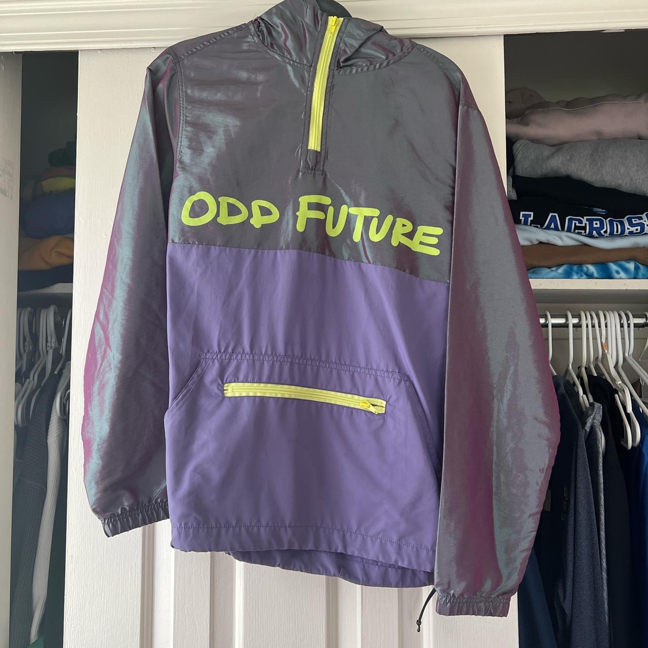 Odd Future Men's Purple and Green Jacket | Depop