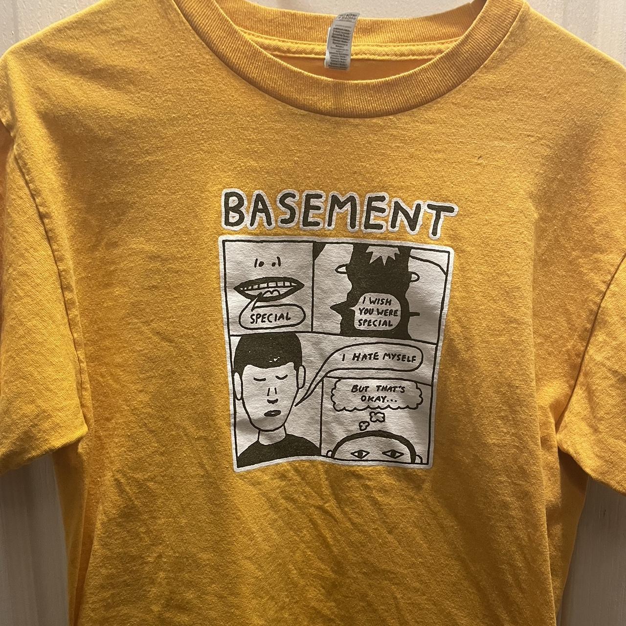 basement band tee! size medium, small holes on the... - Depop