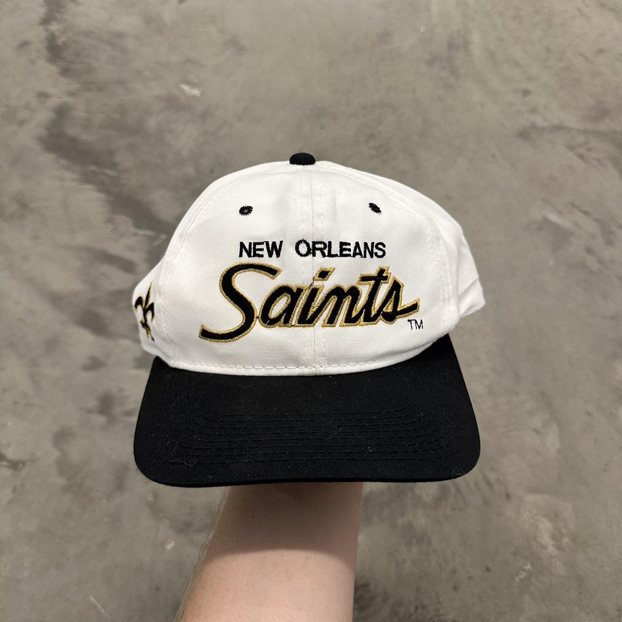 -early 90s new orleans saints script hat -no visible... - Depop