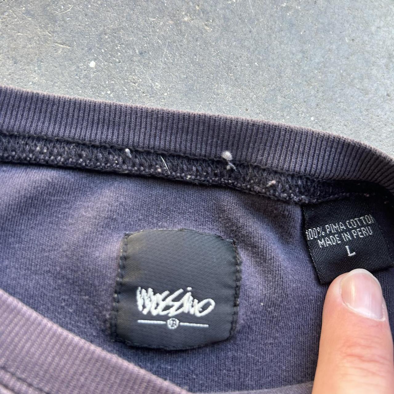 Vintage 90s Mossimo embroidered logo t shirt faded... - Depop