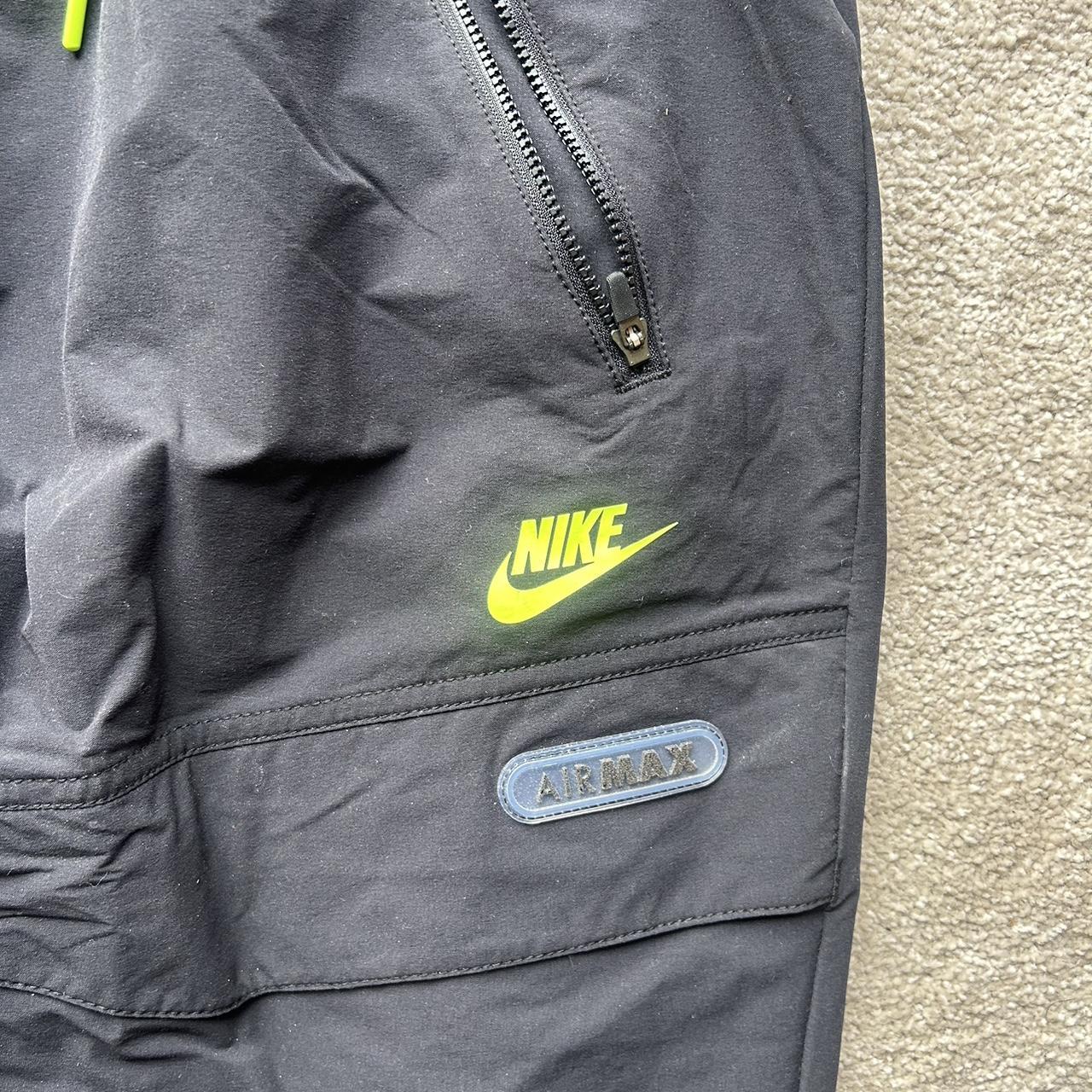 Nike airmax black woven cargo pants - Depop