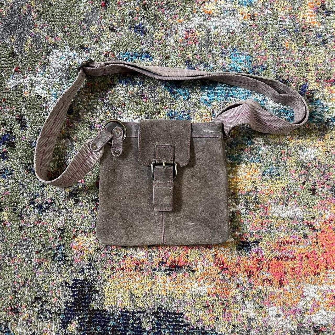 Fat Face Brown Suede Crossbody Bag Early 2000s /... - Depop