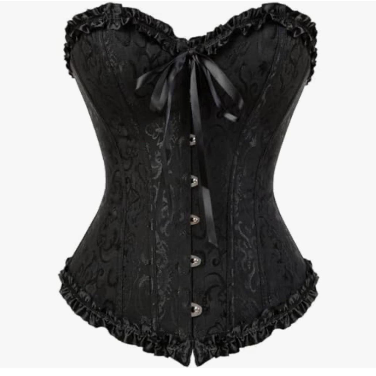 Black lace up corset Size small but super... | Depop
