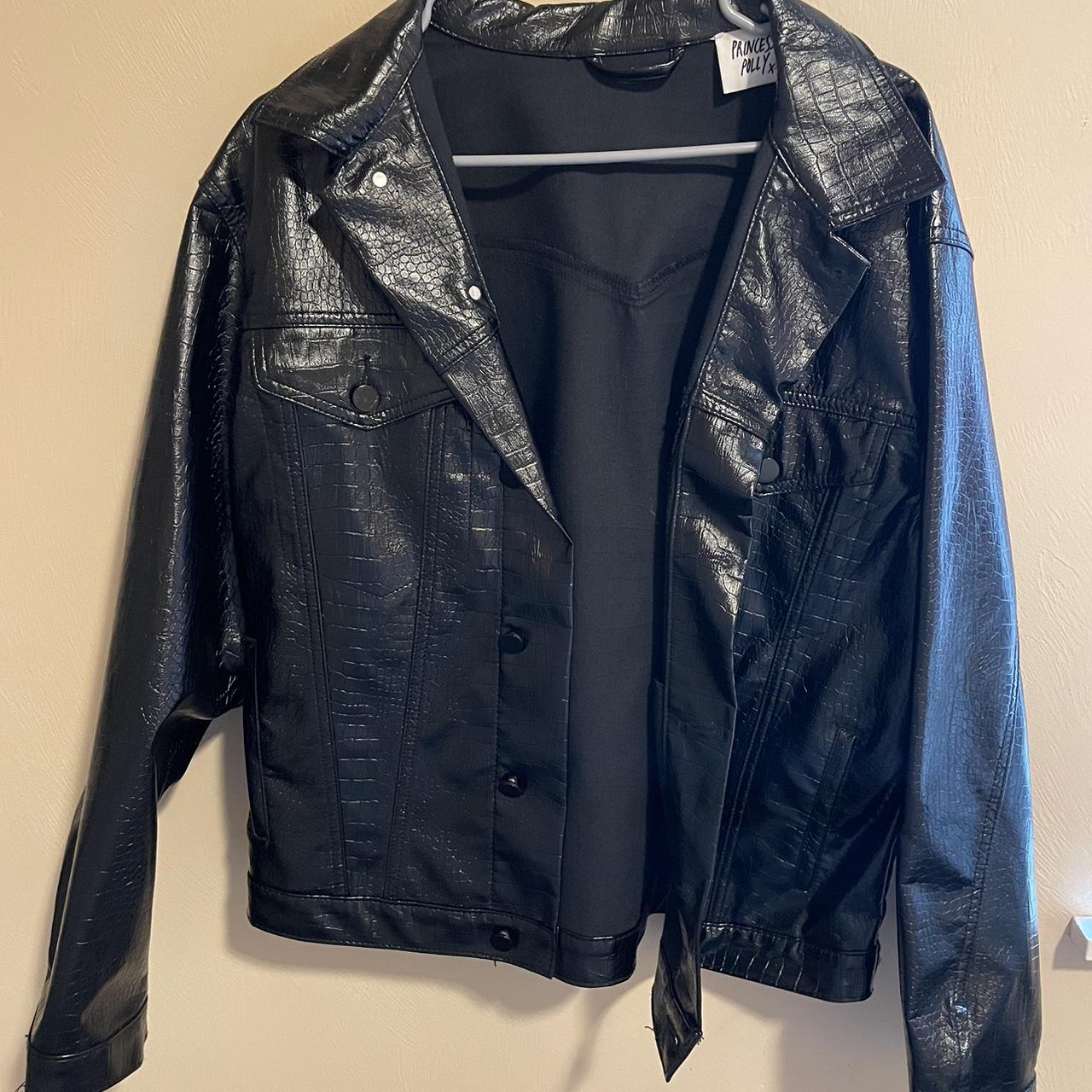 Super cute leather jacket from princess Polly... - Depop
