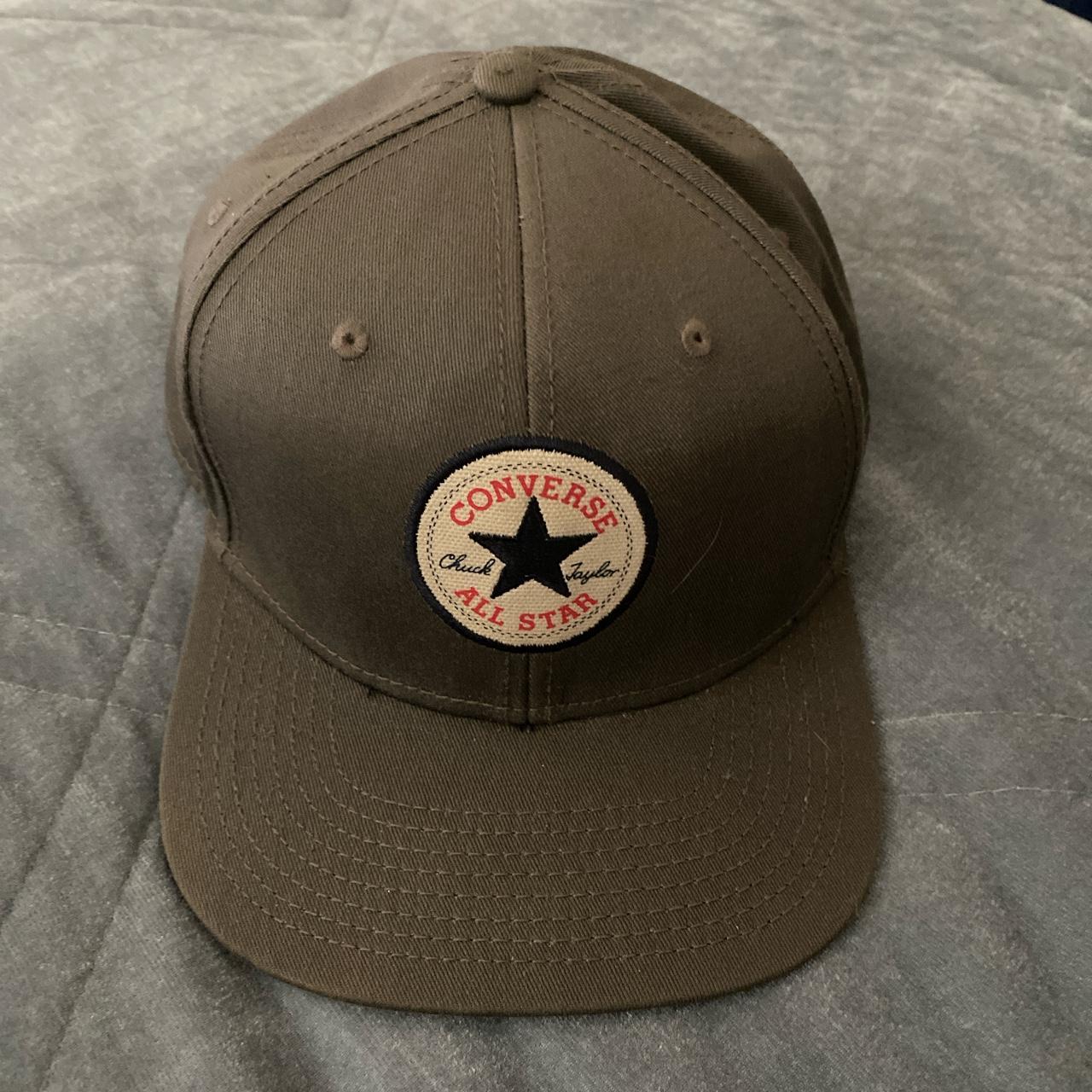 Converse All Star Chuck Taylor Logo Grey Cap - Depop