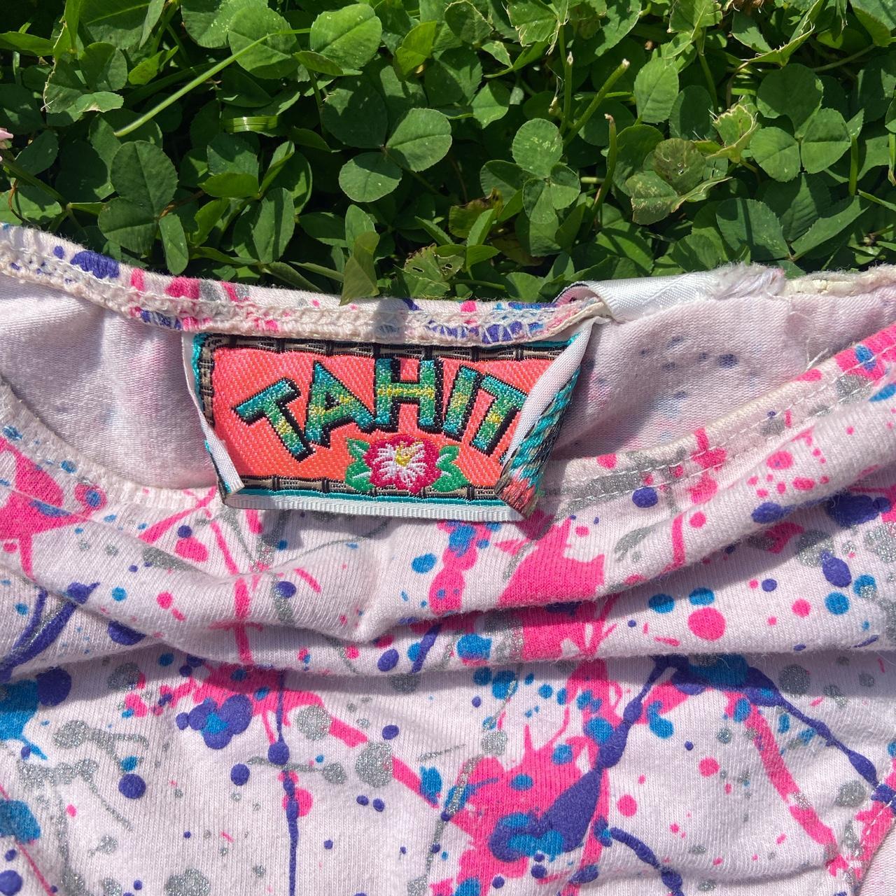 VINTAGE 80s CUTOUT PAINT SPLATTER SWIMSUIT True... - Depop