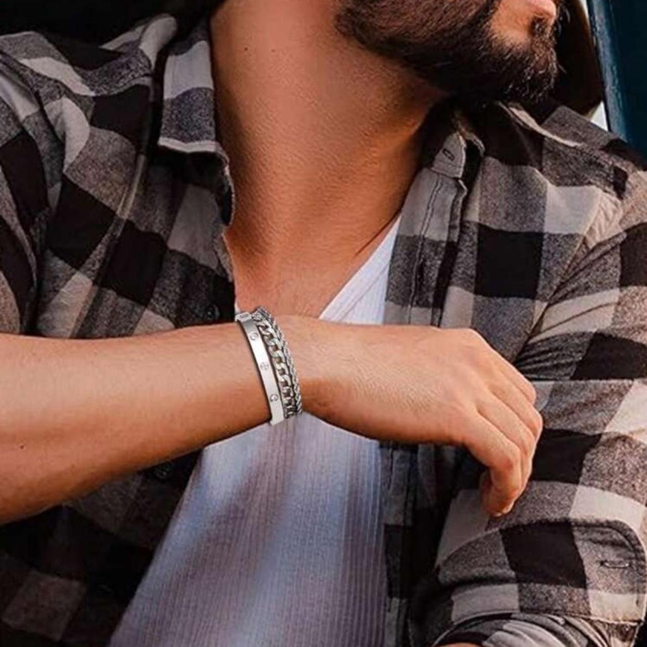 ‼️3 ITEMS FOR 2‼️ 3 piece men’s bracelet set, simple... - Depop