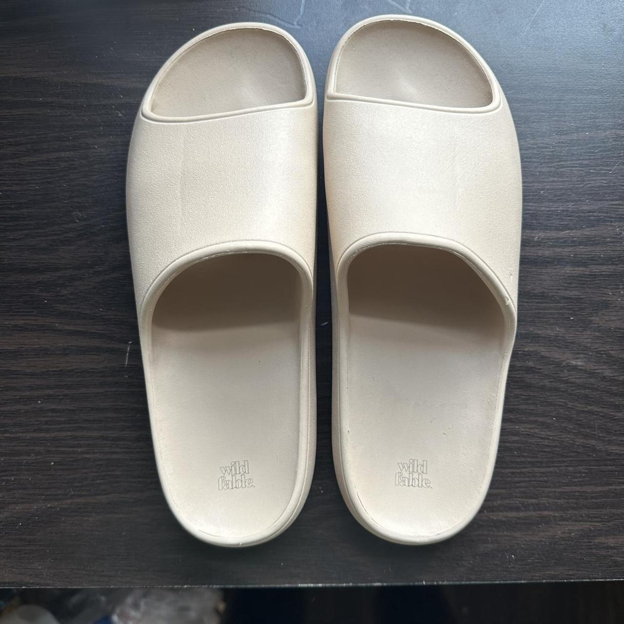 Wild fable foam slides Worn 2 times, not my... - Depop