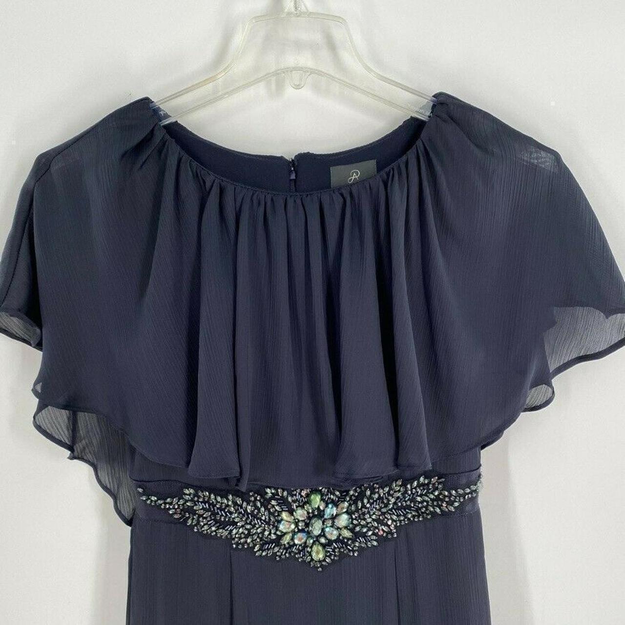 Adrianna Papell Womens Capelet Gown Dress Formal... | Depop