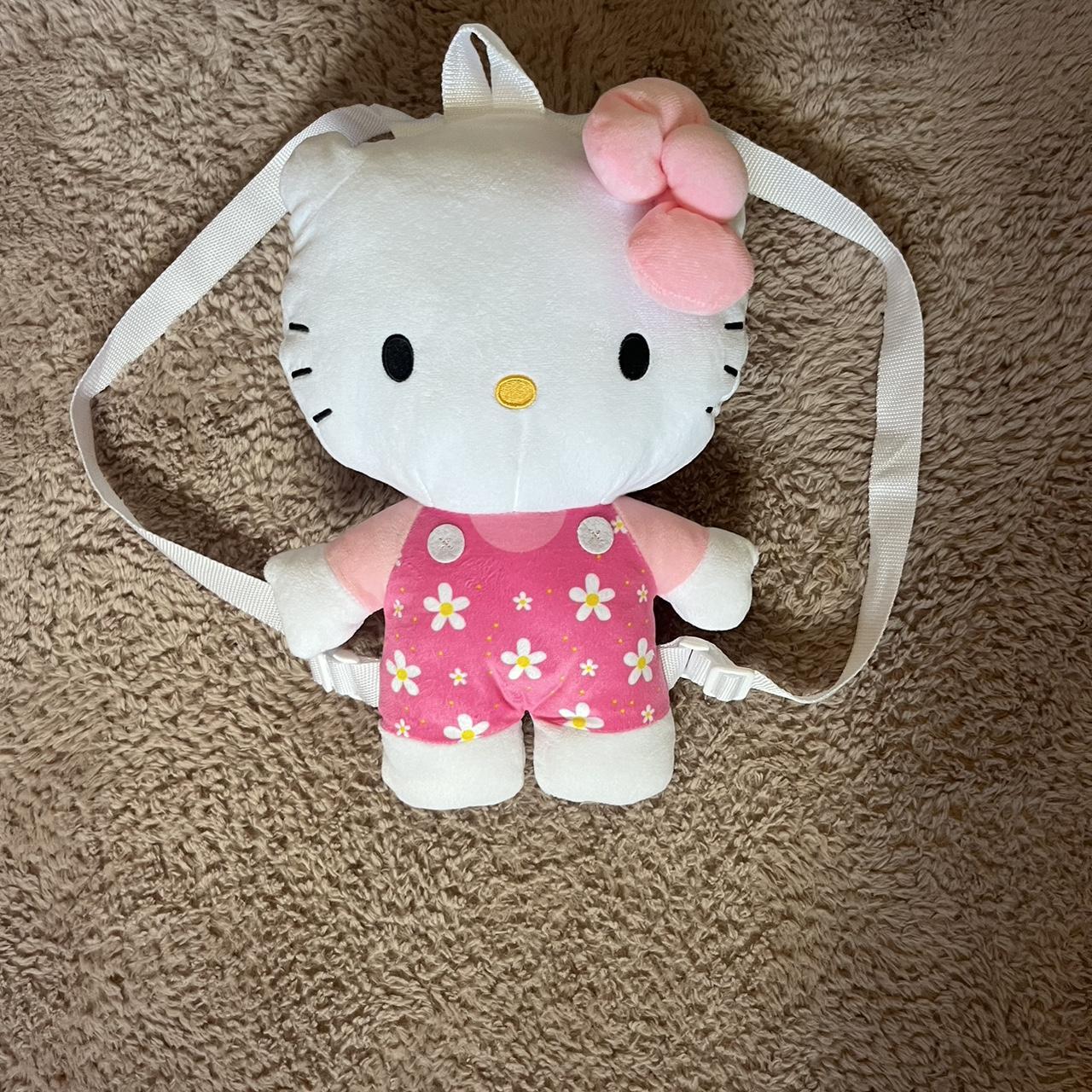 hello Kitty, plush backpack in great condition never... - Depop