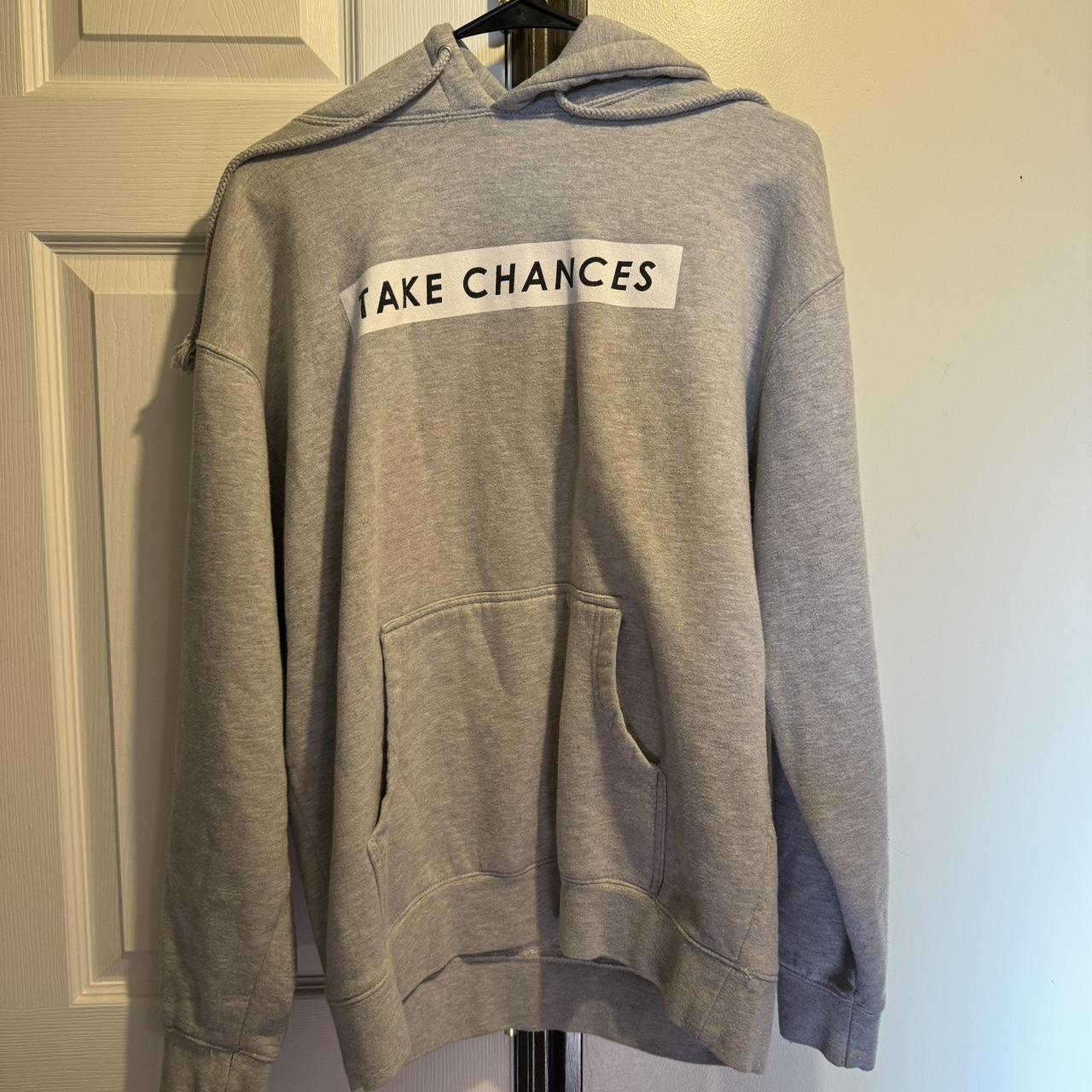 OFFICIAL Colby Brock merch grey take chances hoodie... - Depop