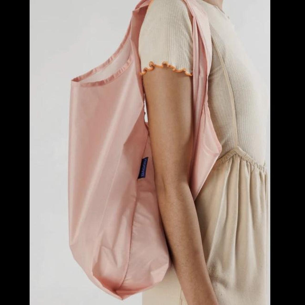 Large light pink reusable Baggu tote bag. - Depop