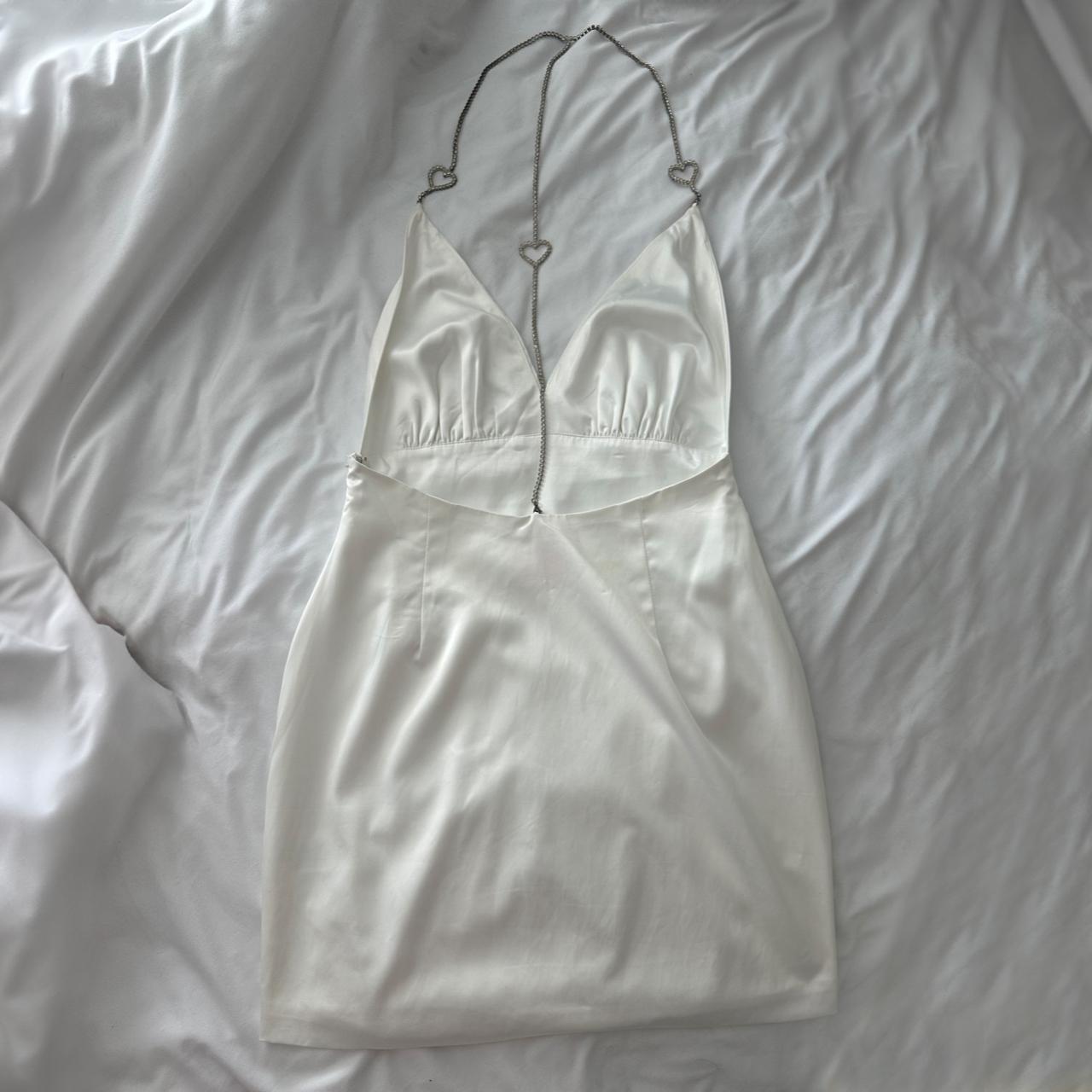 Meshki 2000s Limited Edition - White Satin Heart... - Depop